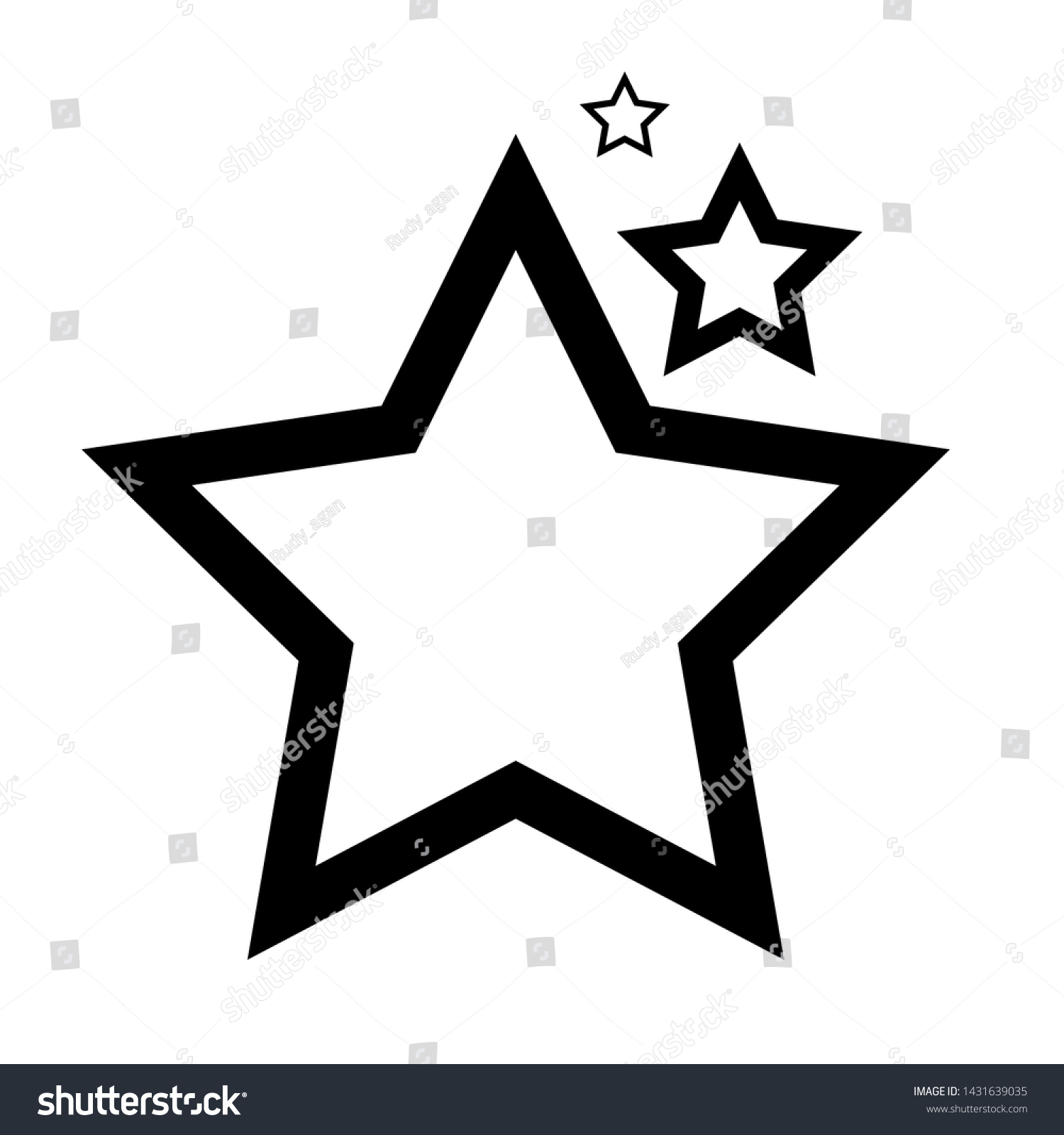 Star Icon Vector Black Design Stock Vector (Royalty Free) 1431639035 ...