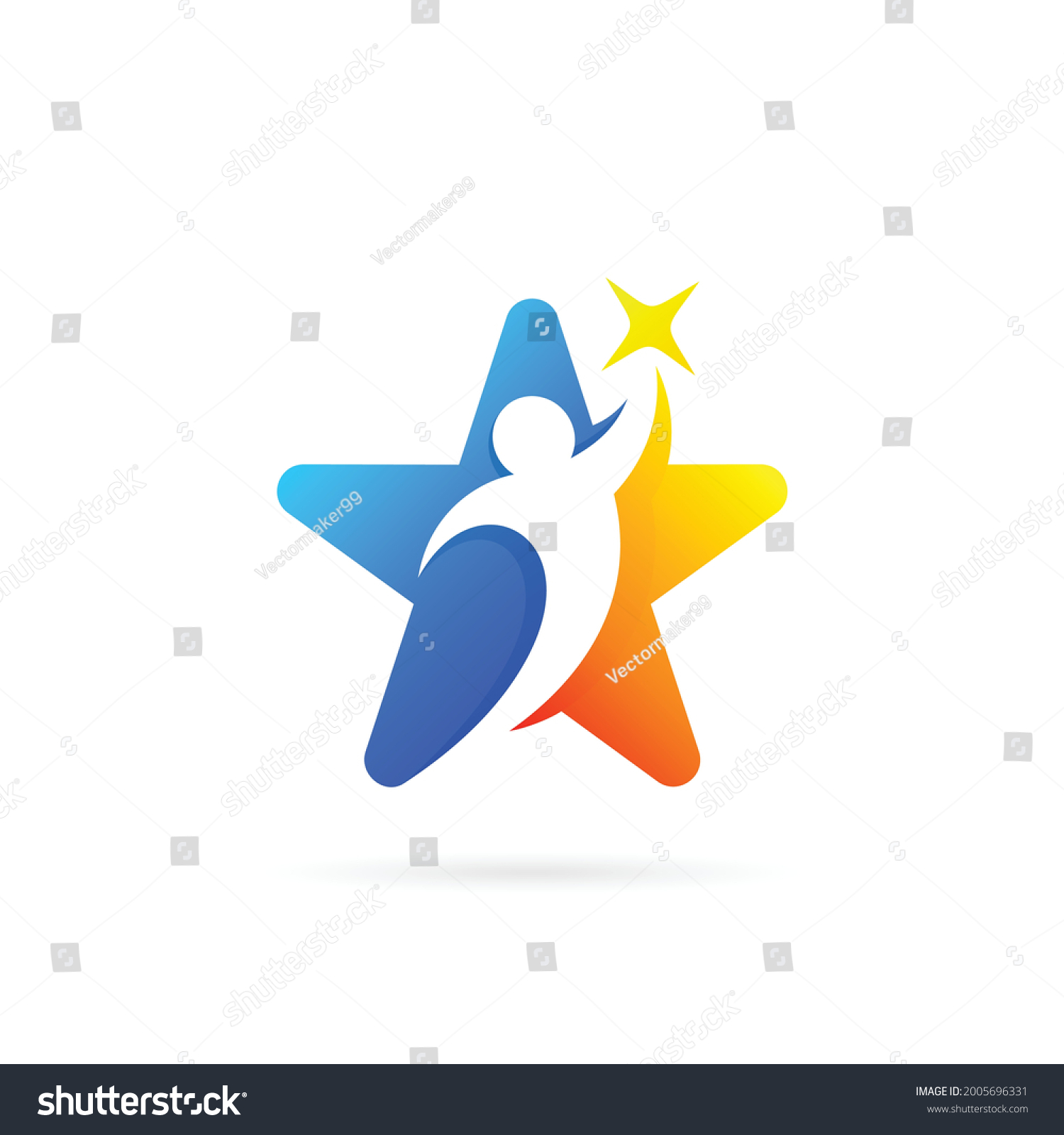 Star Kids Vector Logo Design Stock Vector (Royalty Free) 2005696331 ...