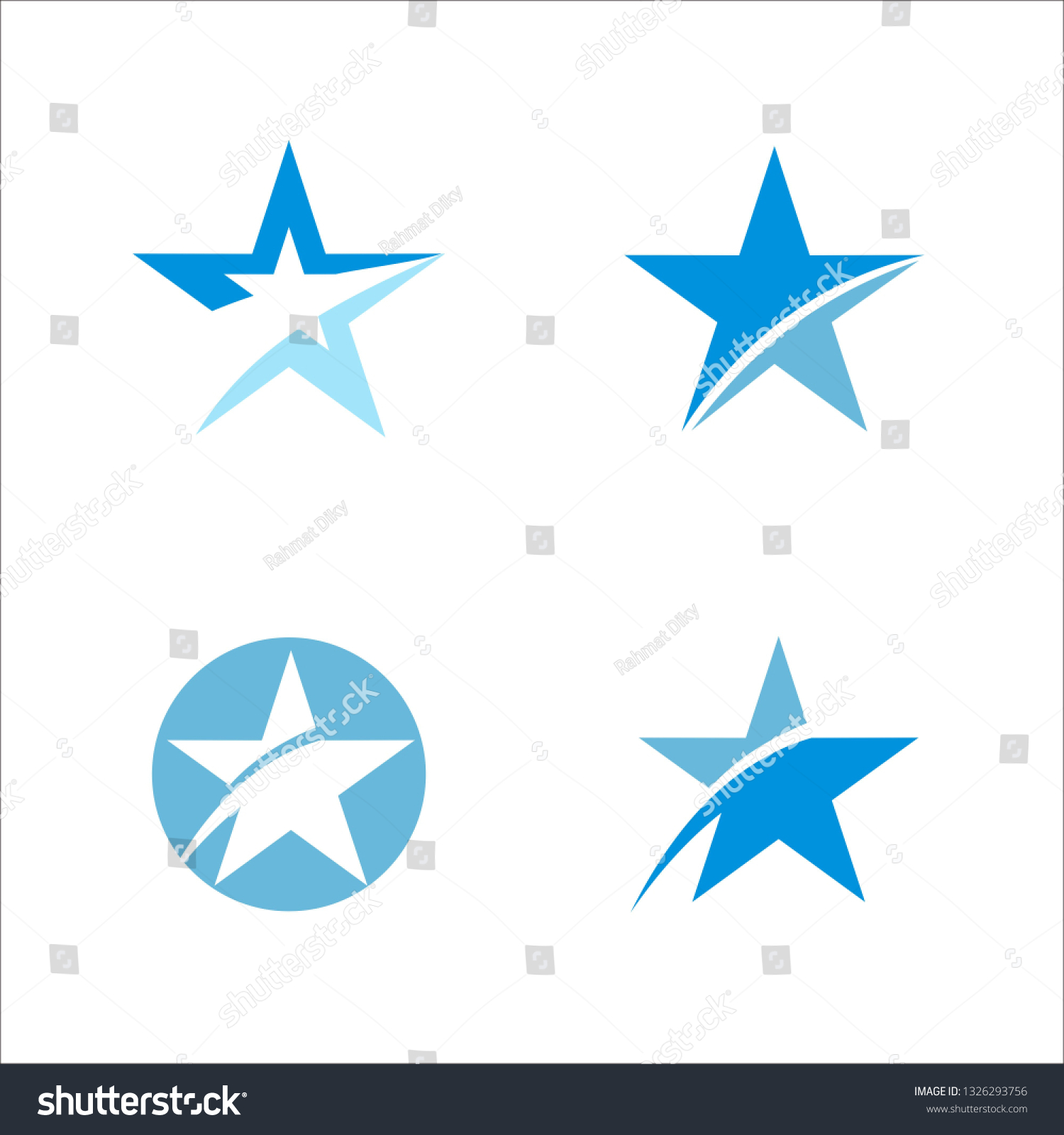 Star Logo Design Stock Vector (Royalty Free) 1326293756