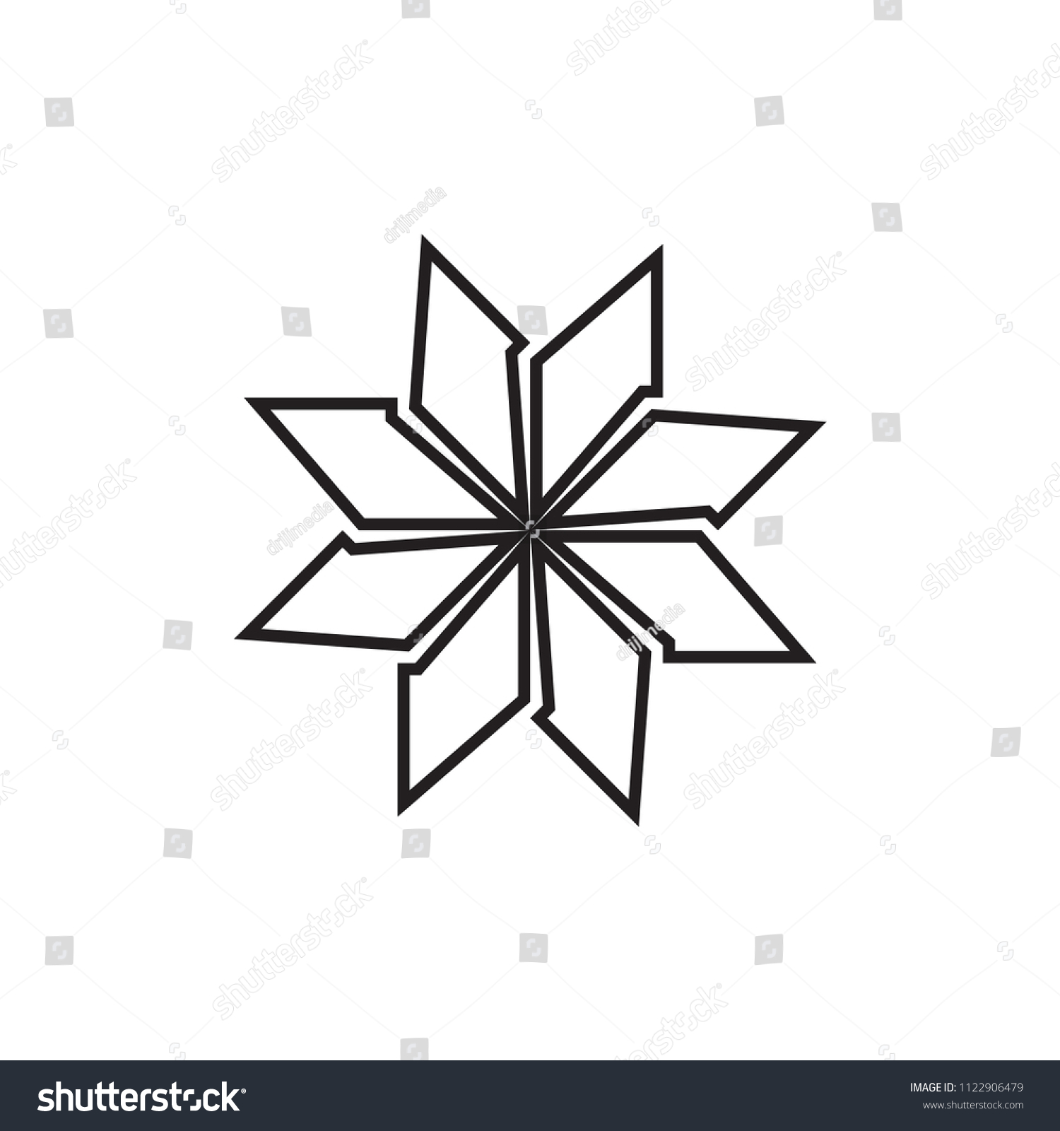 Star Logo Design Line Art Vector Stock Vector (Royalty Free) 1122906479 ...