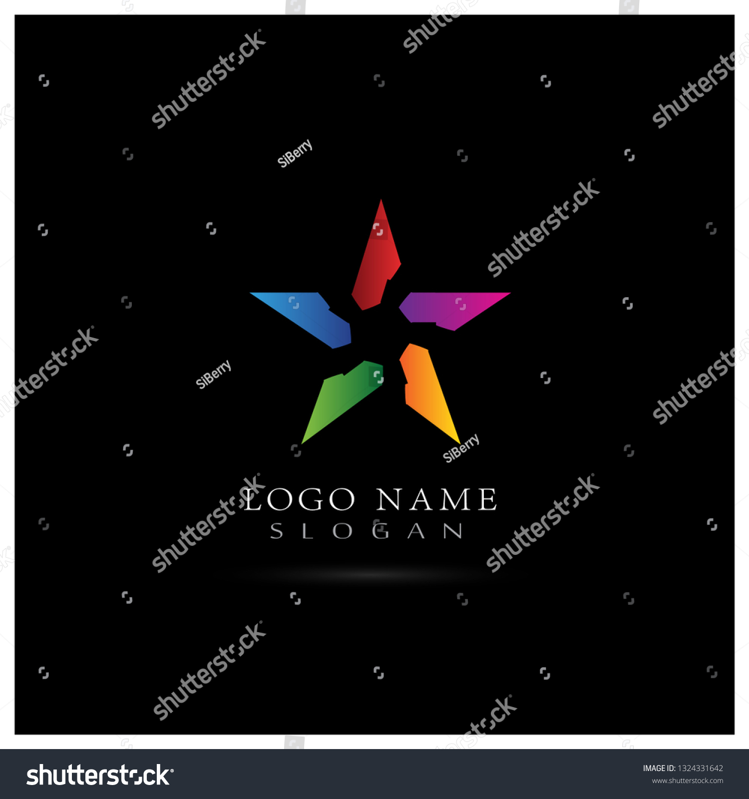 Star Logo Symbol Icon Vector Template: เวกเตอร์สต็อก (ปลอดค่าลิขสิทธิ์ ...