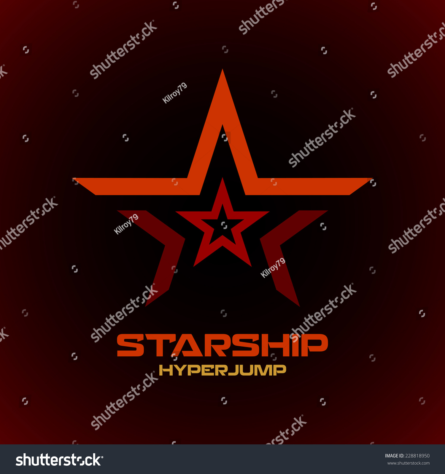 Star Logo Template Space Technical Military Stock Vector (Royalty Free ...