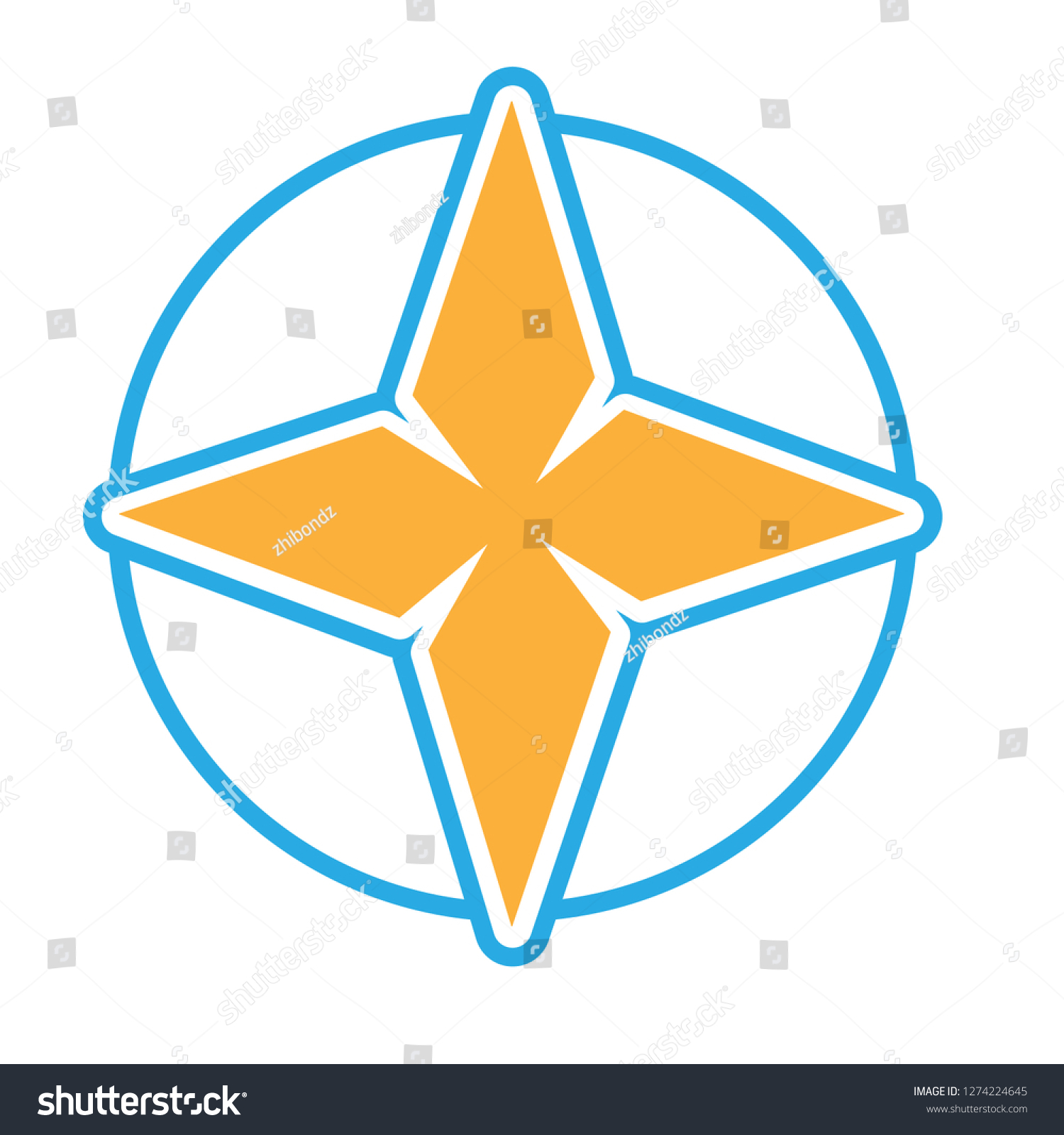 Star Logo Unique Character Stock Vector (Royalty Free) 1274224645 ...