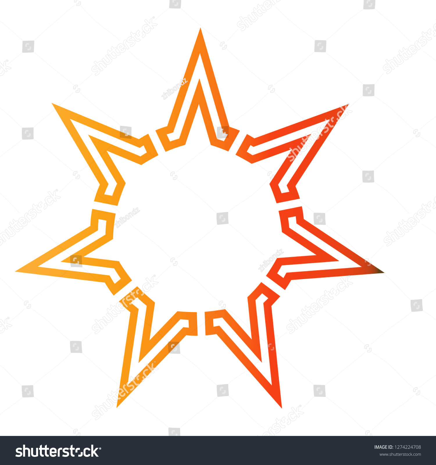 Star Logo Unique Character Stock Vector (Royalty Free) 1274224708 ...
