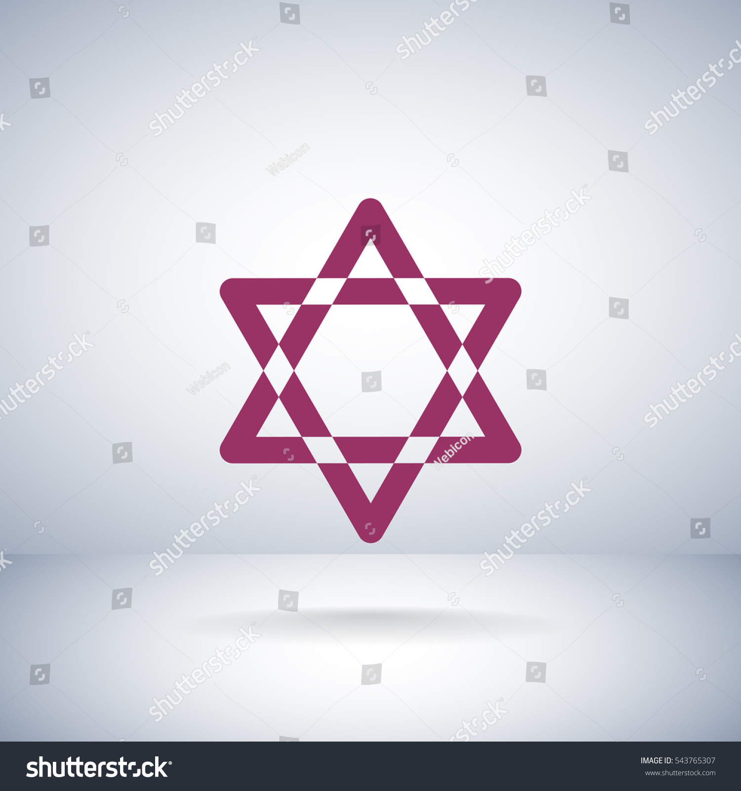 Star David Icon Vector Stock Vector (Royalty Free) 543765307 | Shutterstock