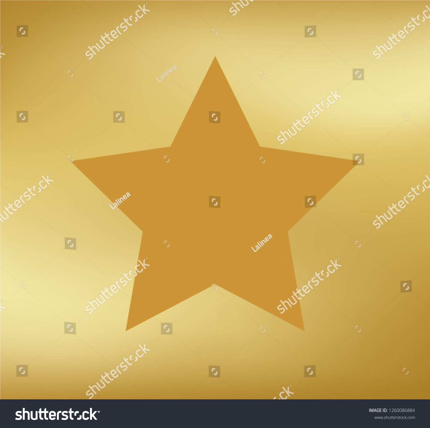 Star On Gold Background Stock Vector (Royalty Free) 1260086884