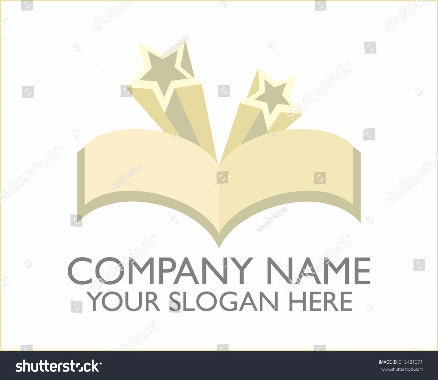 Star Open Book Vector Logo Icon: vector de stock (libre de regalías ...