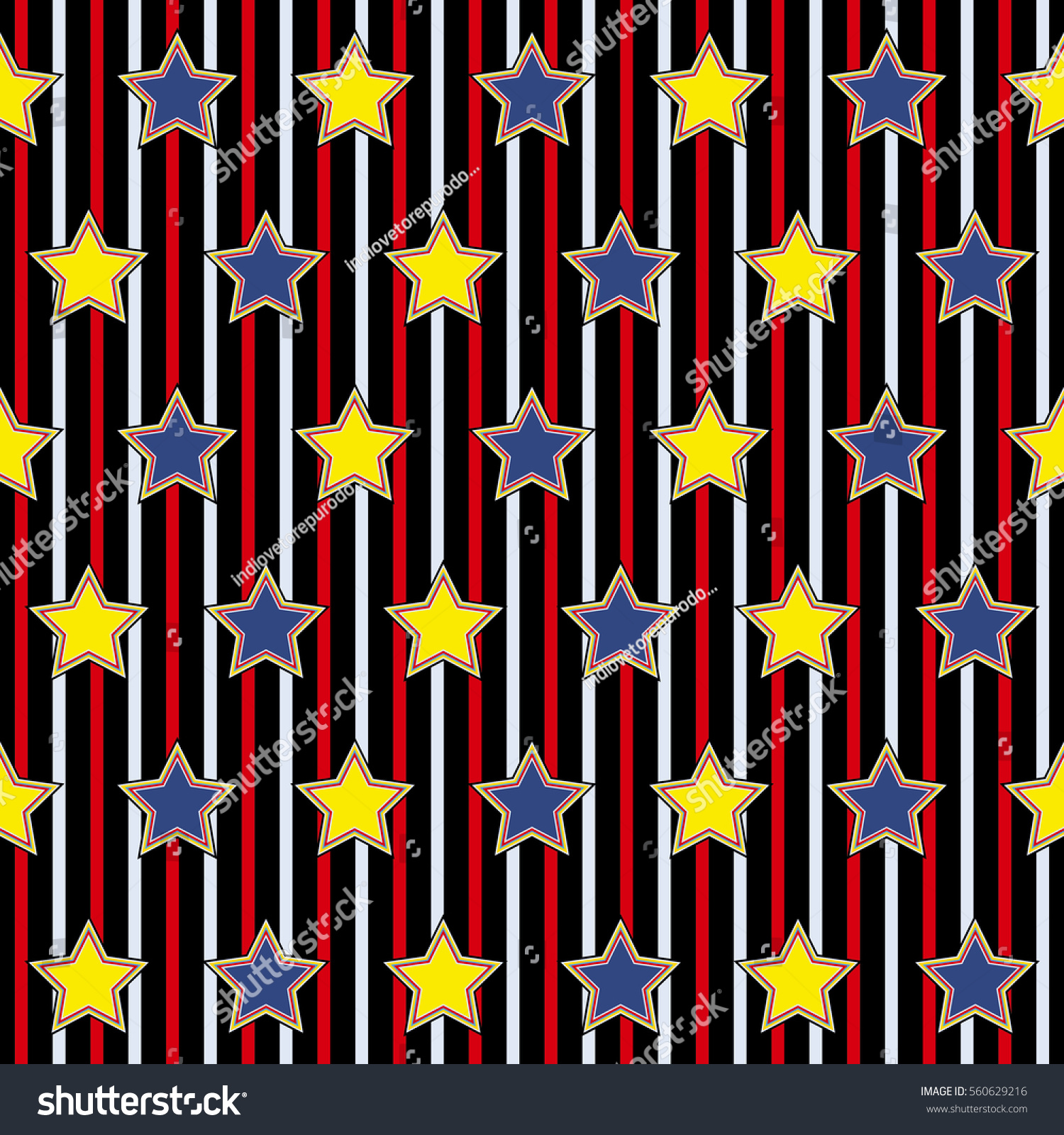 Star Pattern Pop Art Style Vector Stock Vector (Royalty Free) 560629216 ...
