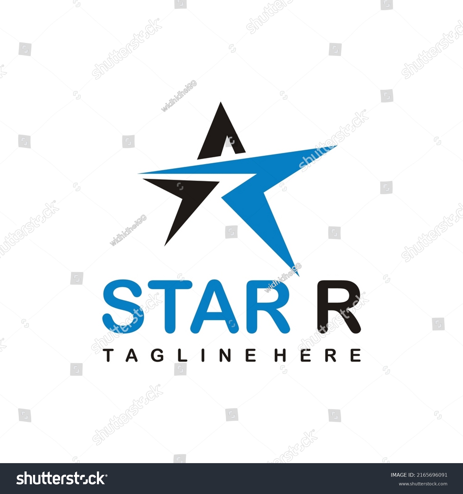 Star R Logo Design Creative Stock Vector (Royalty Free) 2165696091 ...
