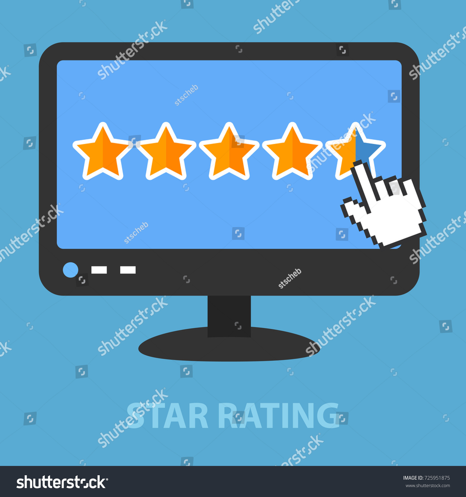 Star Rating Flat Concept Vector Illustration Stock Vector (Royalty Free ...