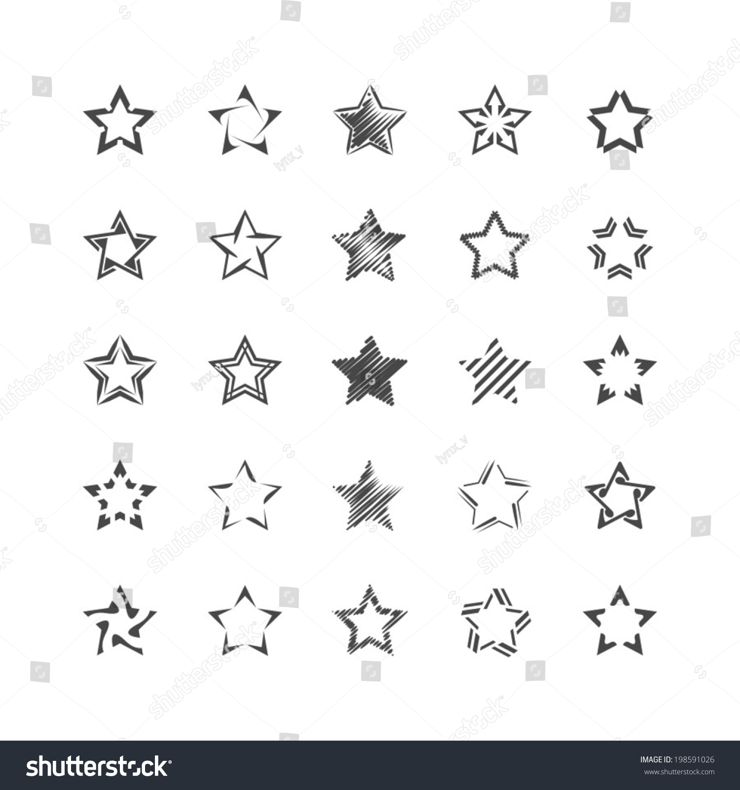 Star Shapes Stock Vector (Royalty Free) 198591026