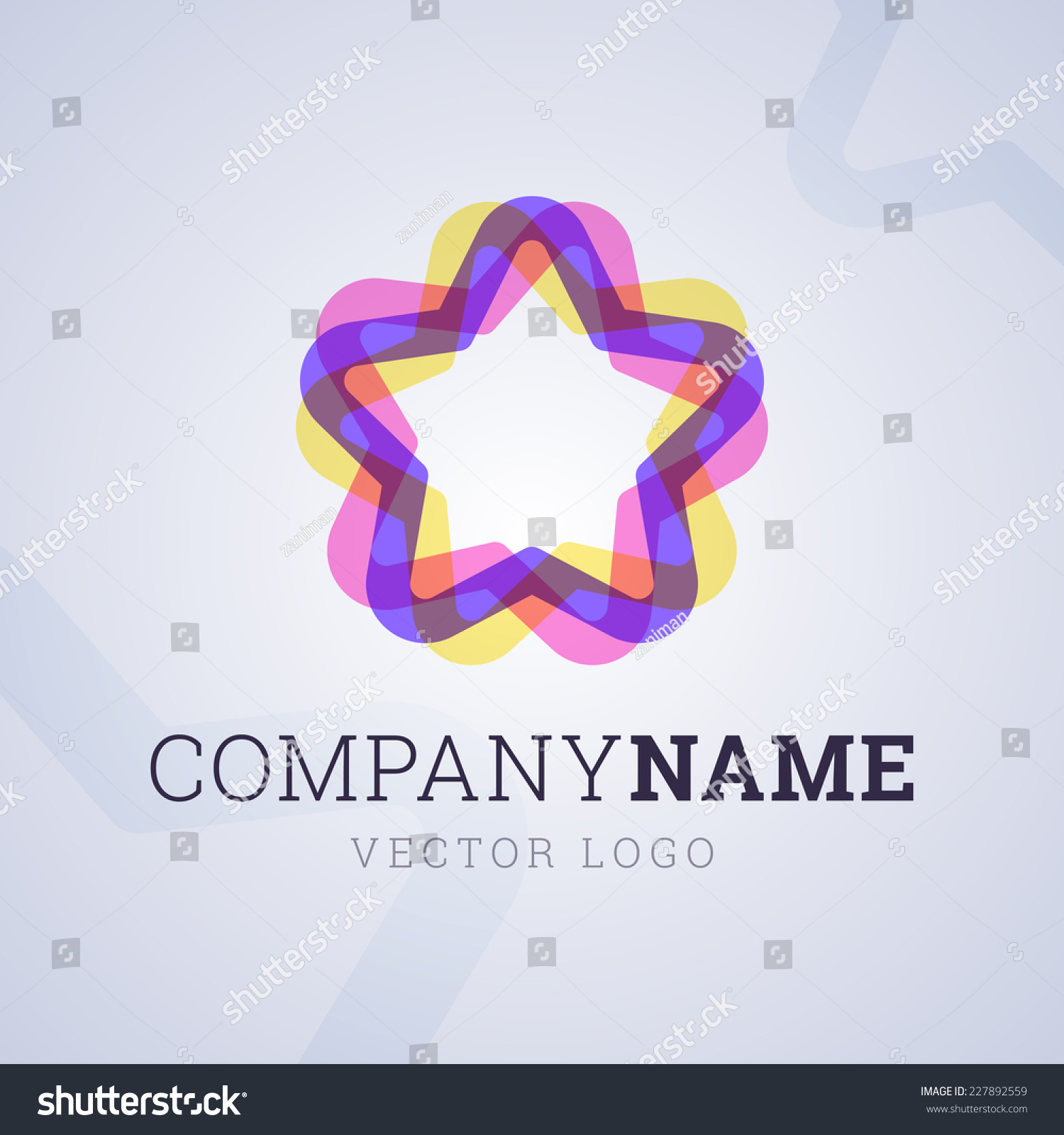 Star Shapes Vector Logo Design Template Stock Vector (Royalty Free ...
