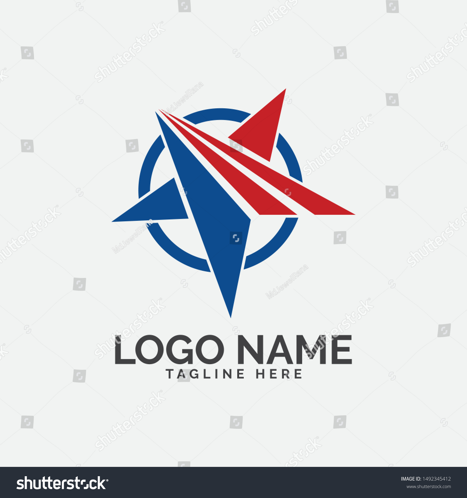 Star Symbol Logo Design Vector Stock Vector (Royalty Free) 1492345412