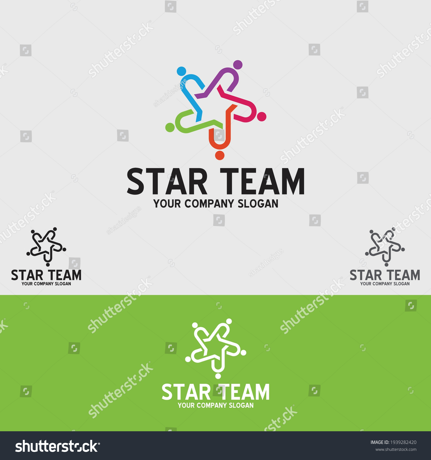 Star Team Logo Design Vector Template Stock Vector (Royalty Free ...