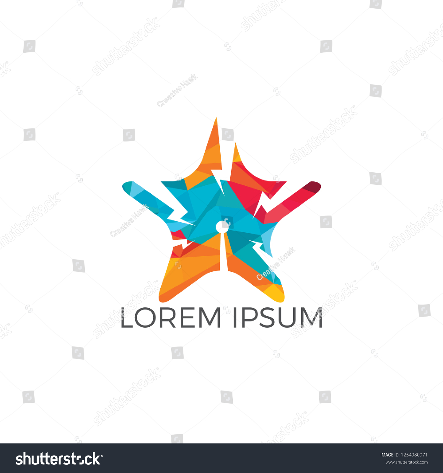 Star Technology Logo Design Abstract Tech Stock Vector (Royalty Free ...