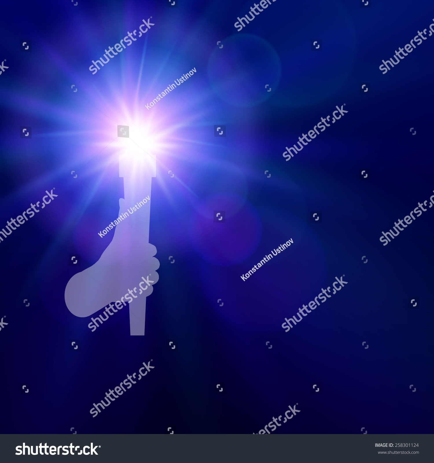 Star Torch Hand Vector Illustration Stock Vector (Royalty Free ...