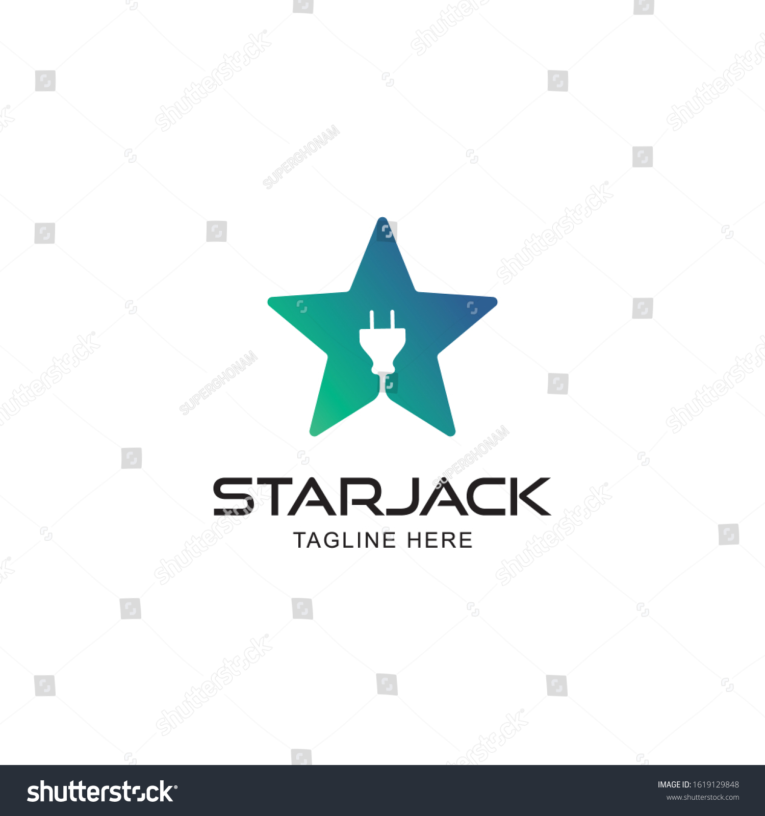 Star Electrical Symbol Logo Design Vector Stock Vector (Royalty Free ...