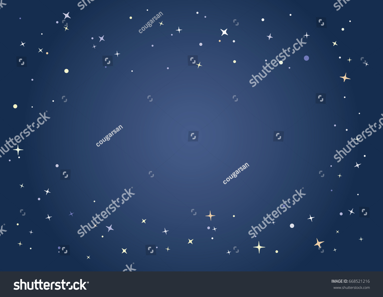 Starlit Pattern Border Dark Evening Sky Stock Vector (Royalty Free ...
