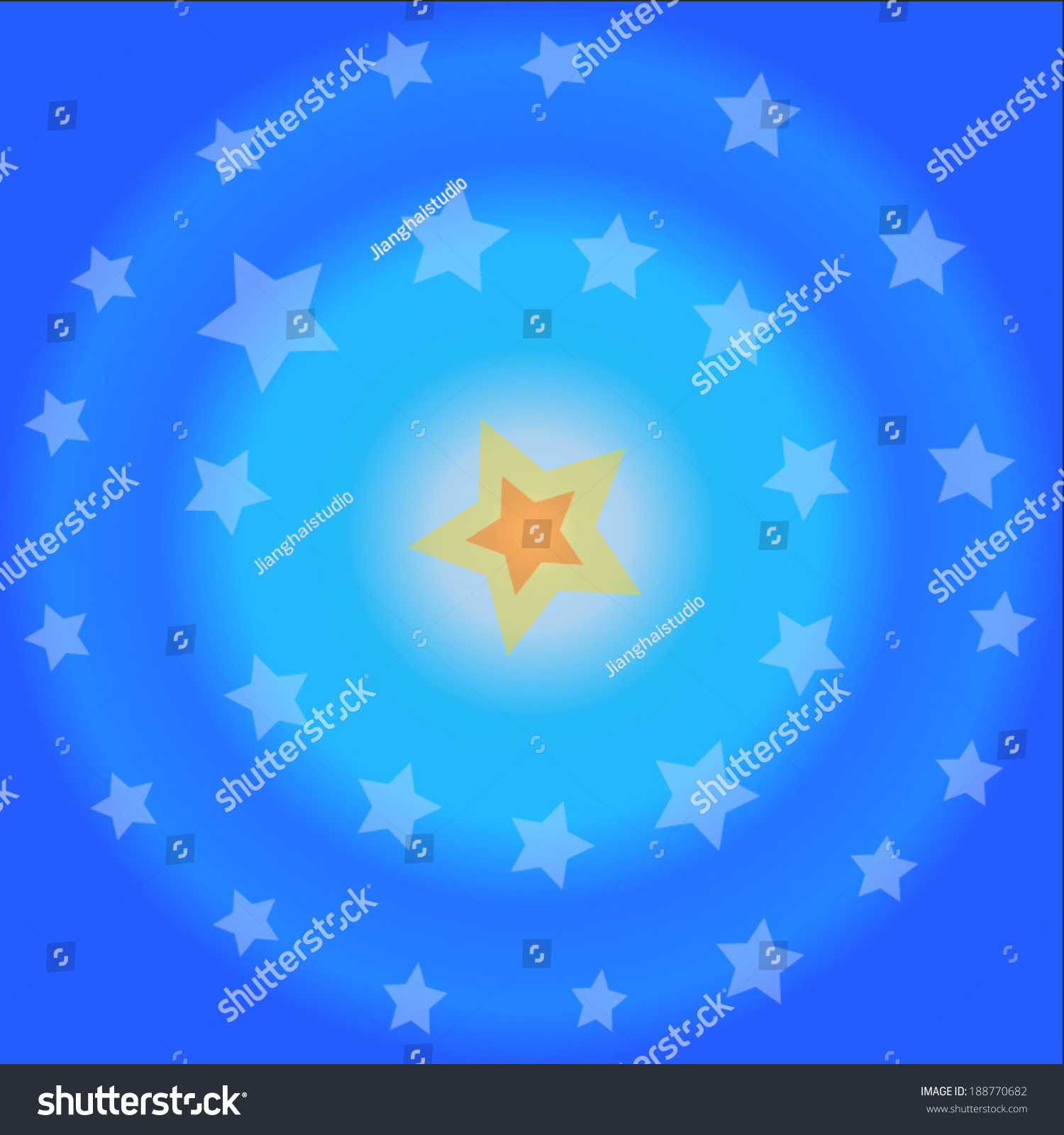 Starry Blue Background Vector Illustration Stock Vector (Royalty Free ...