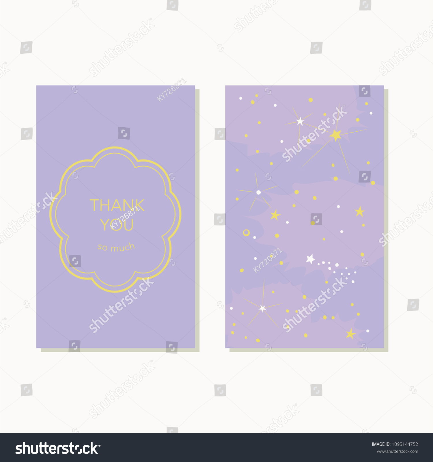 Starry Sky Card Design Template Stock Vector (Royalty Free) 1095144752
