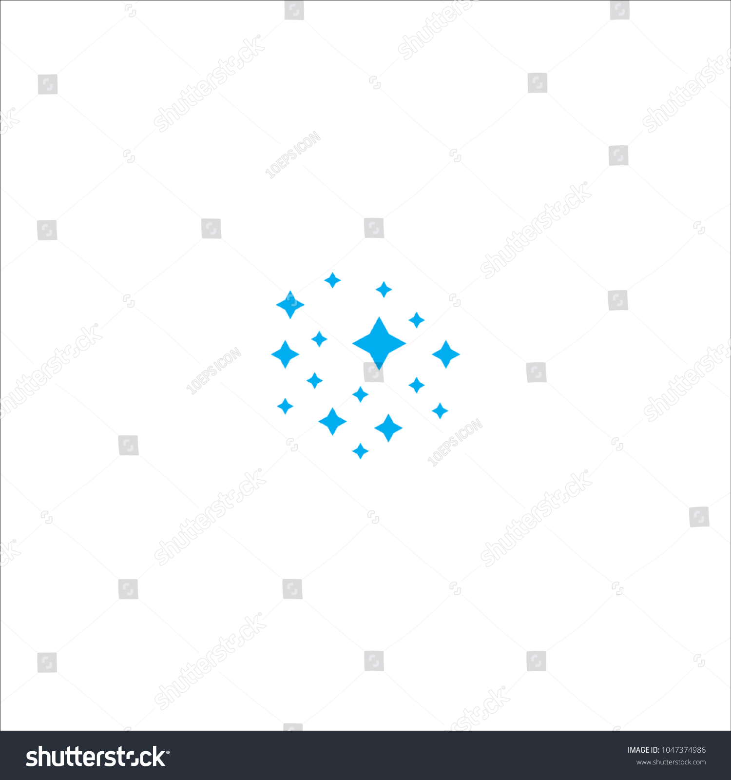 Starry Sky Icon Vector Stock Vector (Royalty Free) 1047374986
