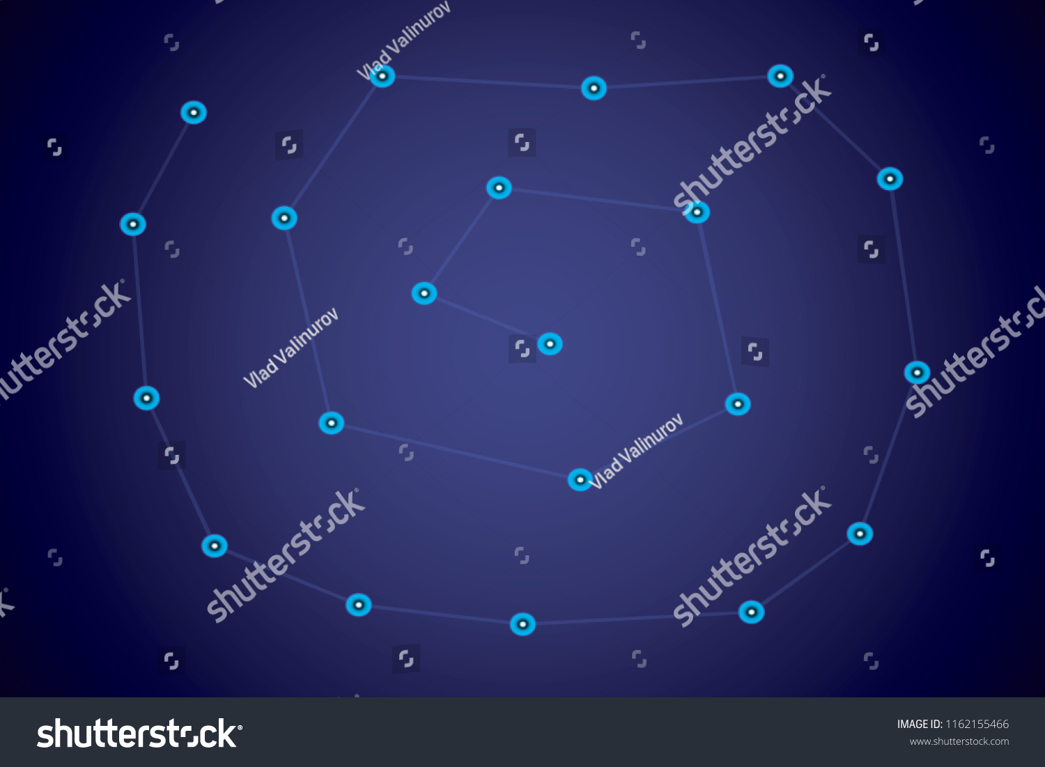 Starry Sky Map Random Schematic Bright Stock Vector (Royalty Free ...