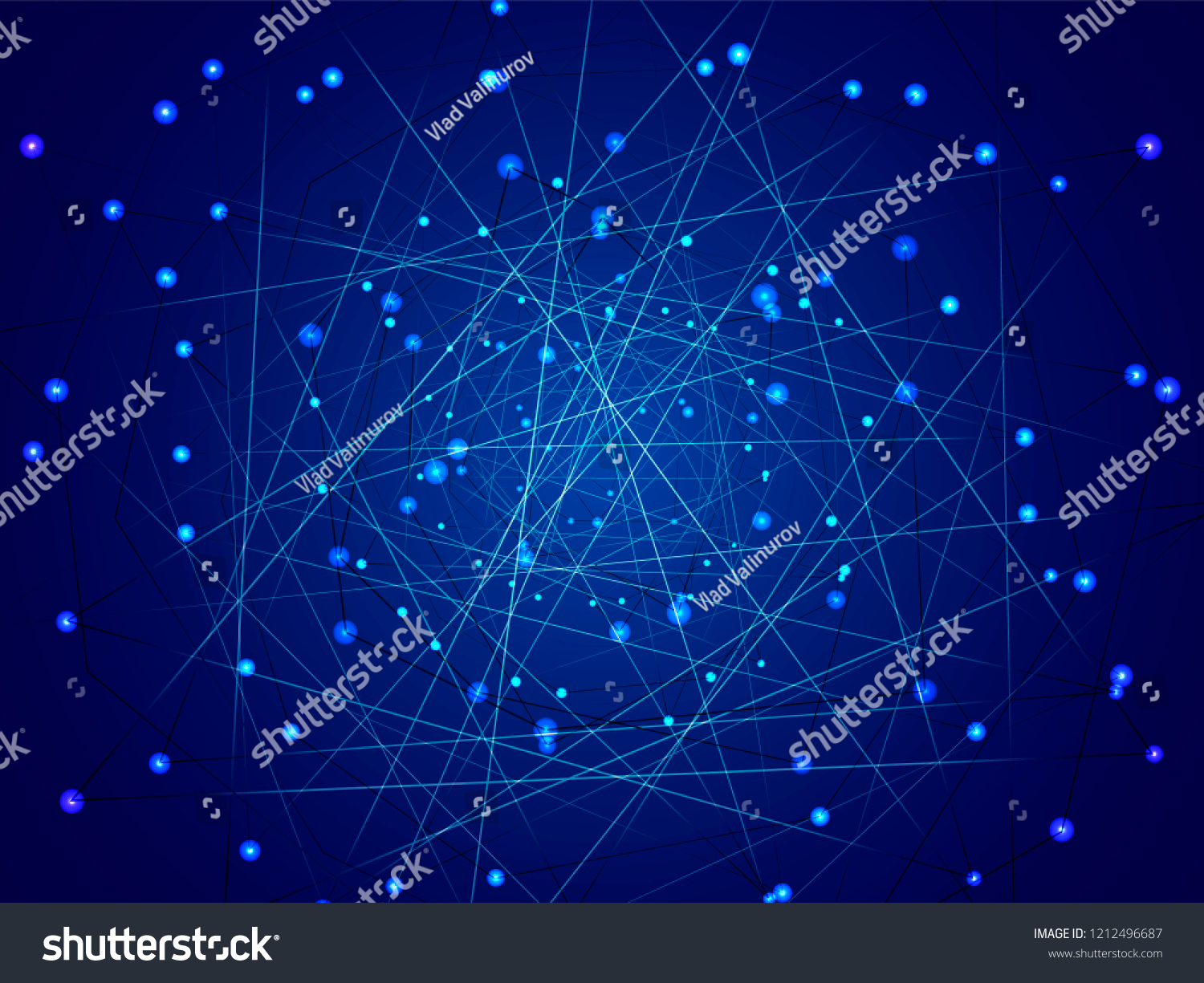Starry Sky Map Random Schematic Bright Stock Vector (Royalty Free ...