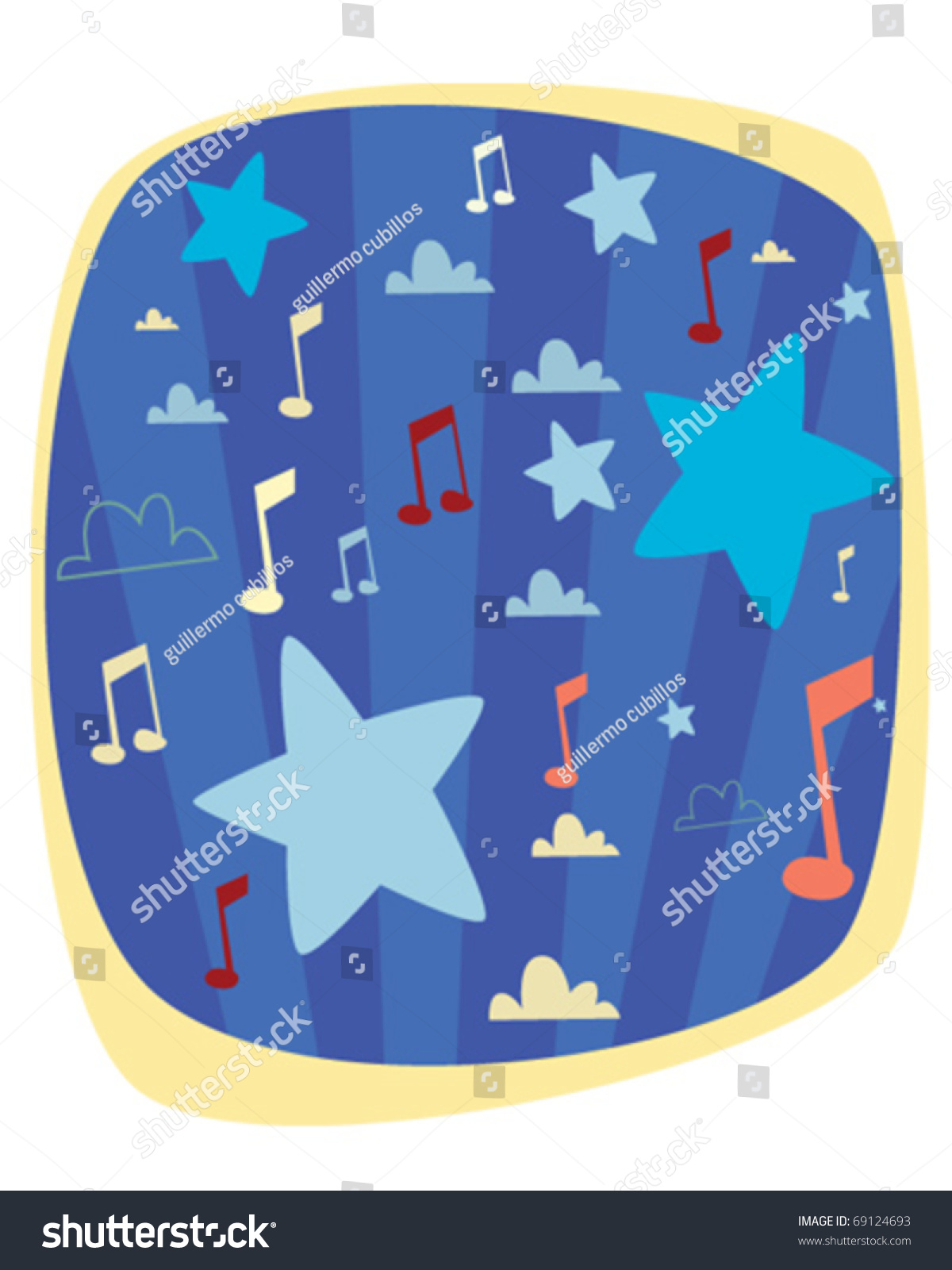 Stars Musical Notes: vector de stock (libre de regalías) 69124693 ...