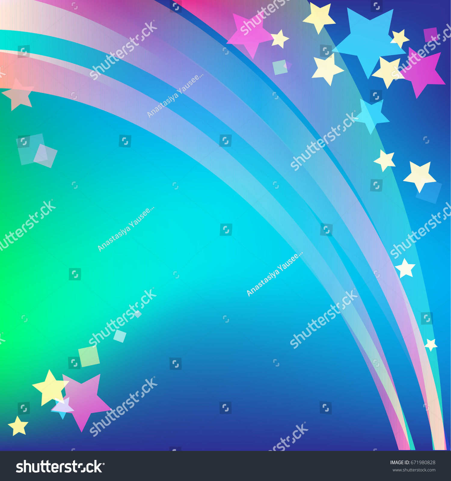 Stars Rays Stock Vector (Royalty Free) 671980828