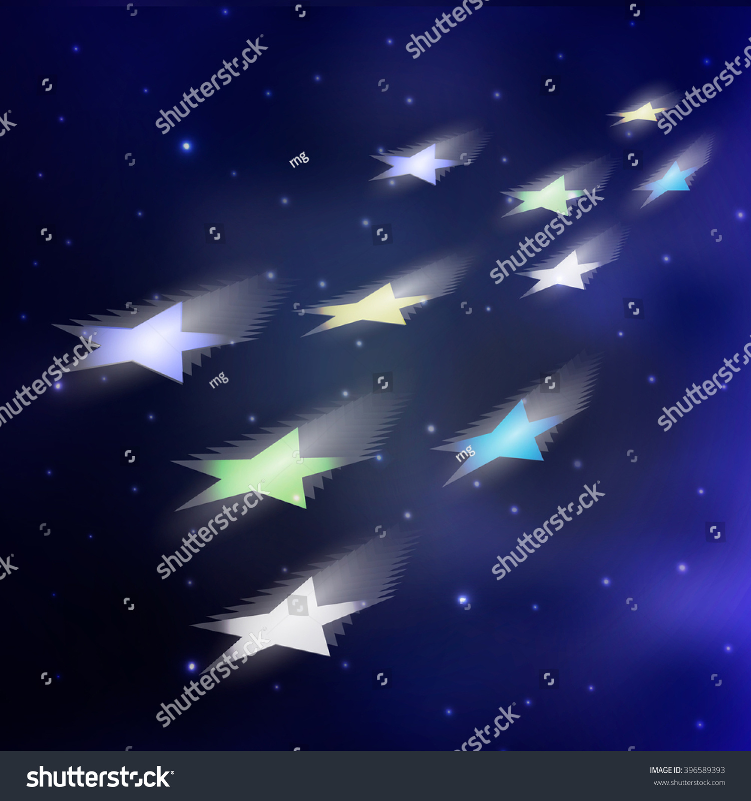 Stars Fly Outer Space Background Stock Vector (Royalty Free) 396589393