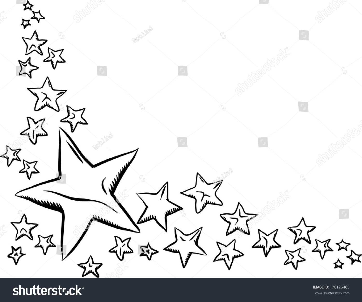 Stars Forming Corner Stock Vector (Royalty Free) 176126465