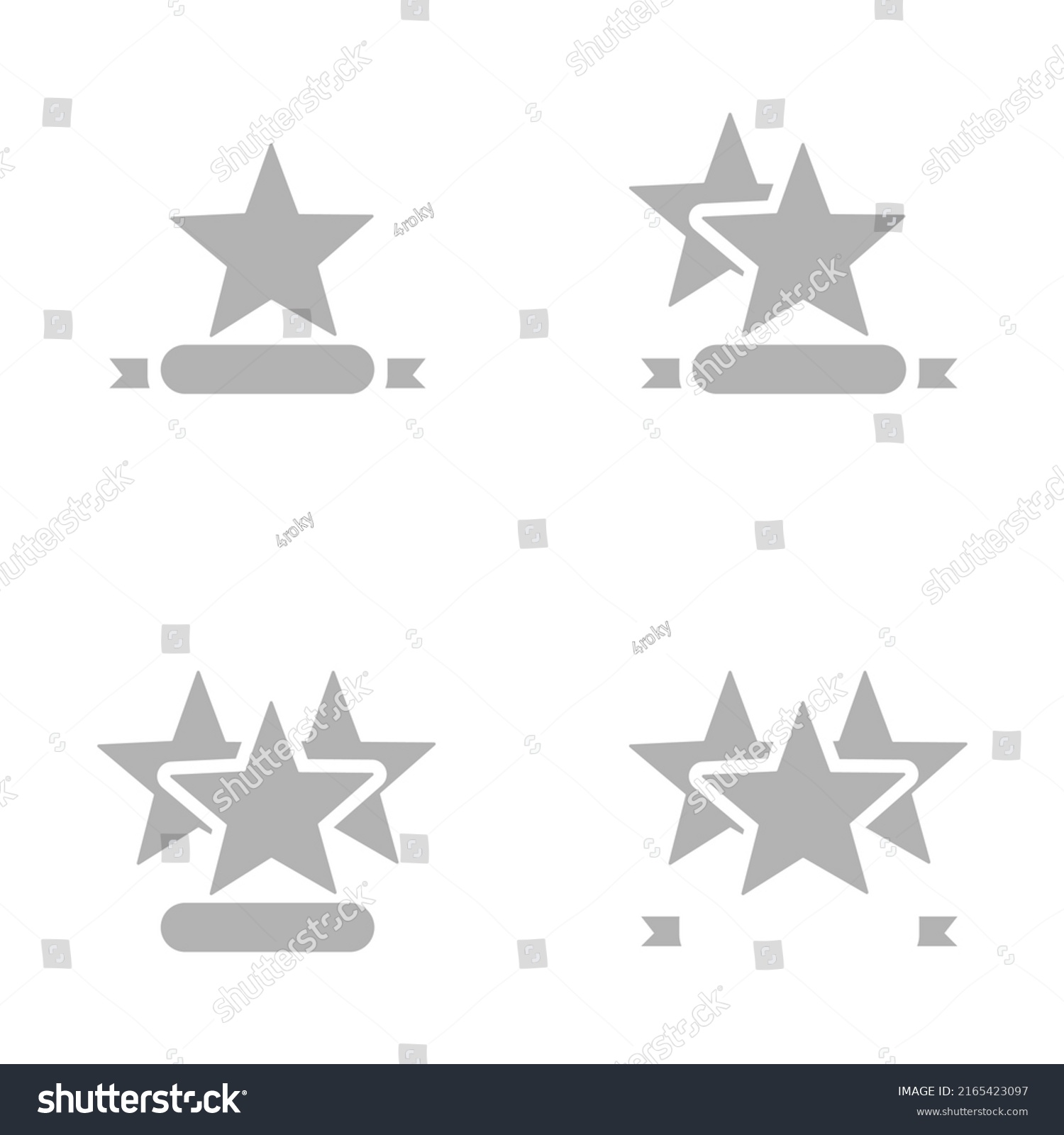 Stars Icon Evaluation Concept Vector Illustration Stock Vector (Royalty ...