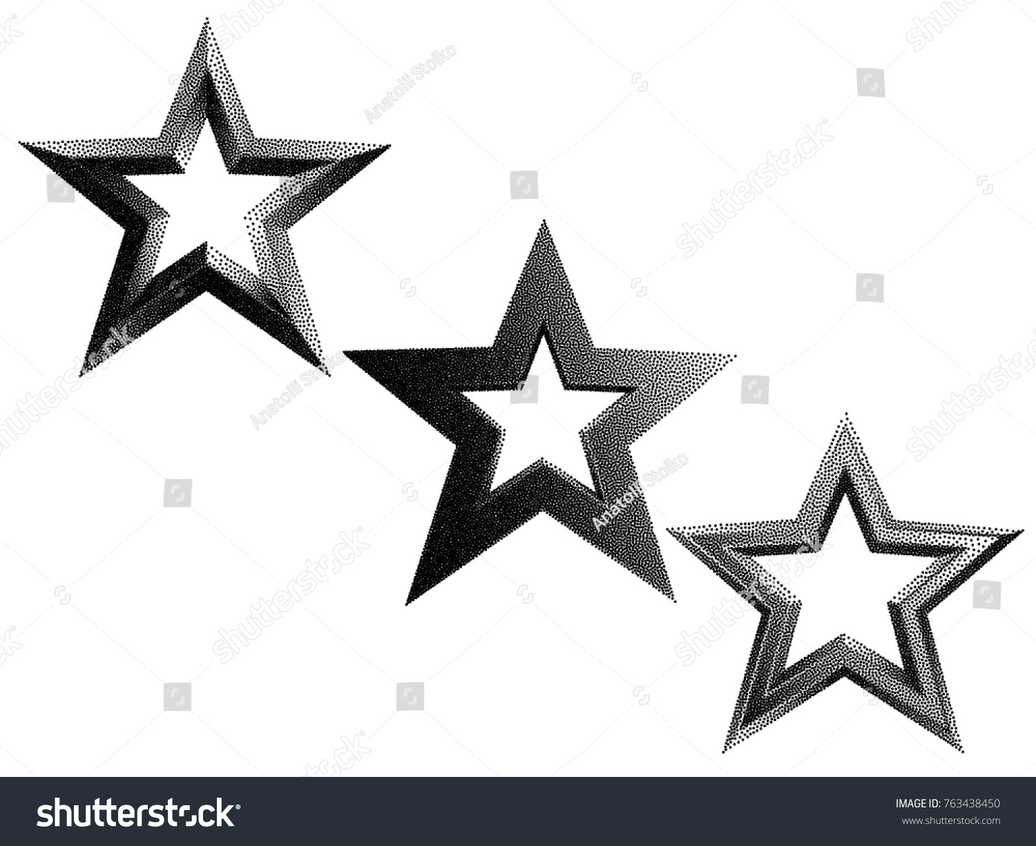 Stars Stippling Background Vector Illustration Stock Vector (Royalty ...