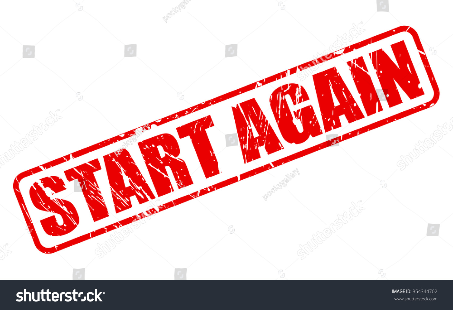 Start Again Red Stamp Text On Stock Vector (Royalty Free) 354344702 ...