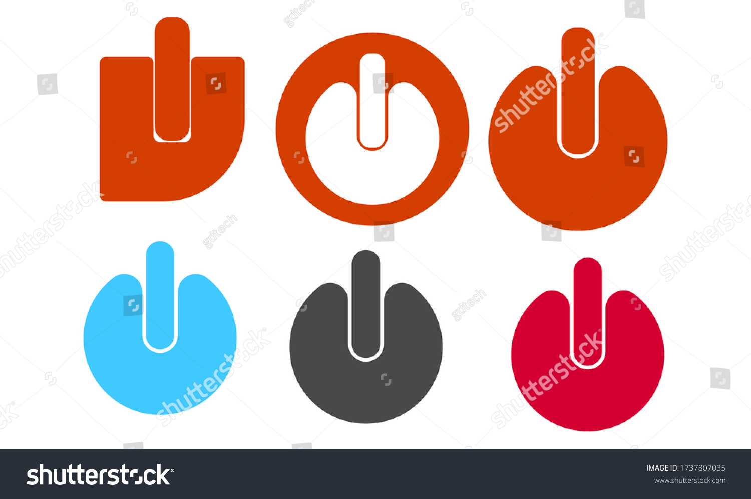 Start Off Switch Symbol Isolated Stock Vector (Royalty Free) 1737807035 ...