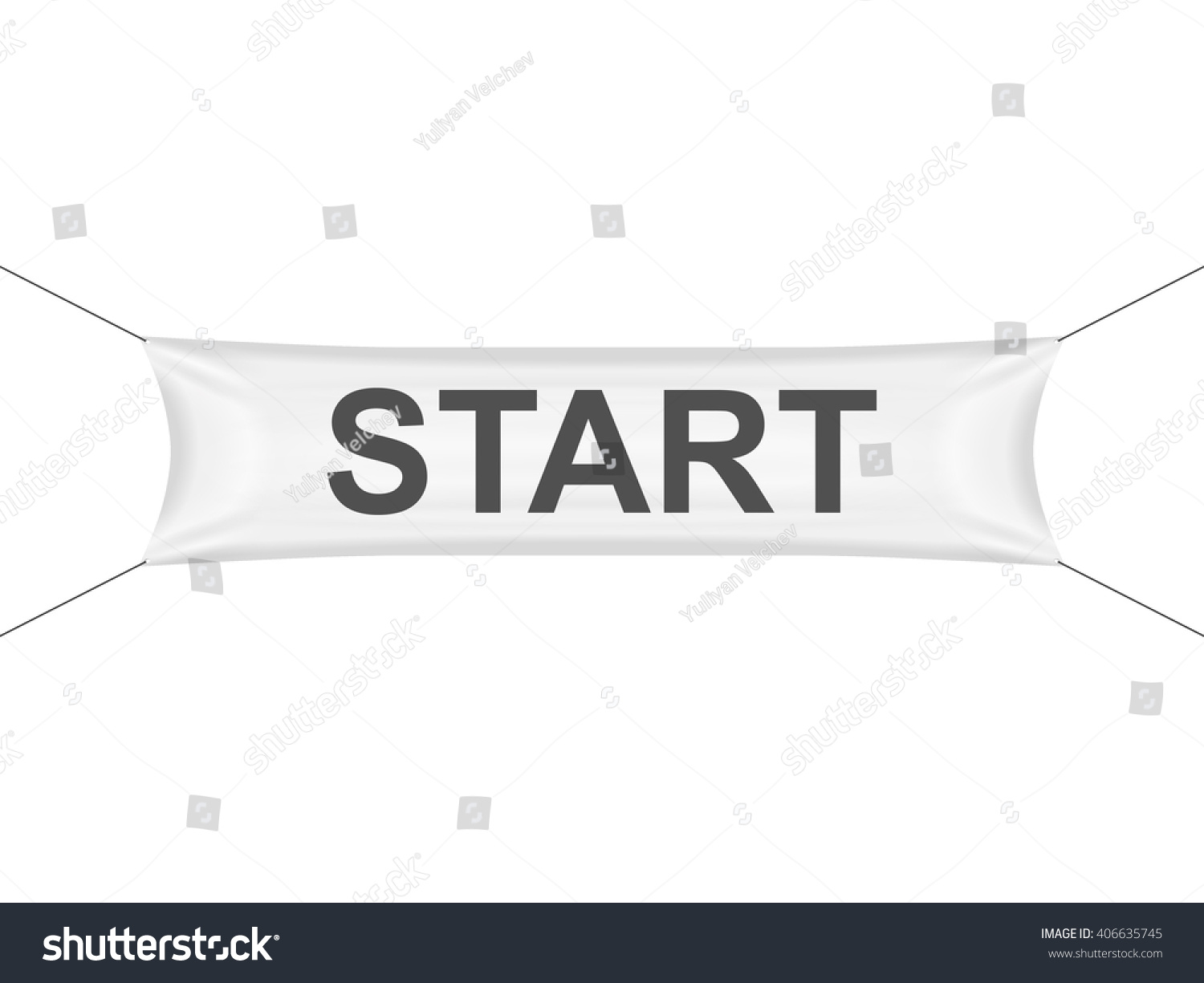 Start Banner On White Background Stock Vector (Royalty Free) 406635745