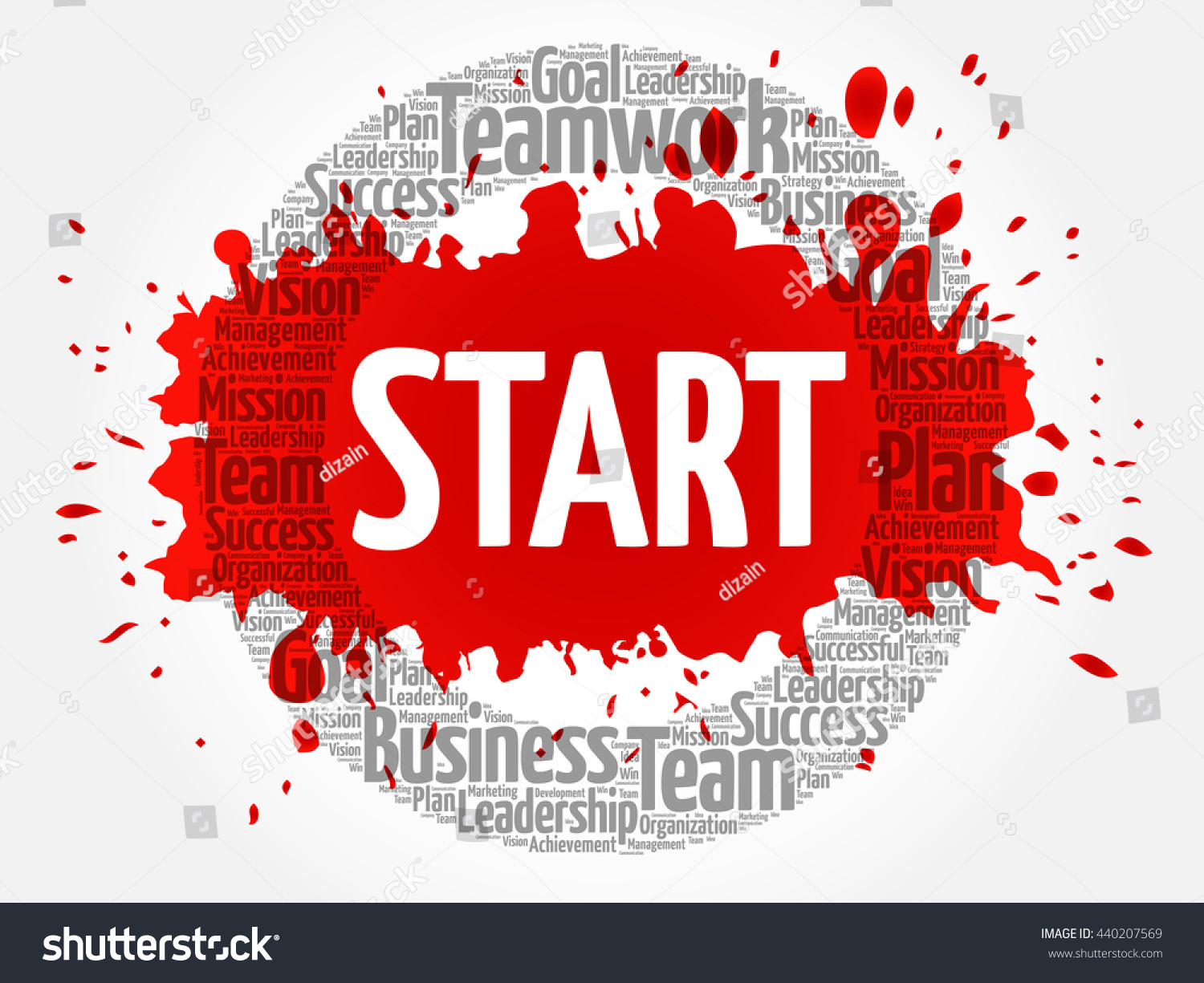 Start Circle Word Cloud Business Concept Stock Vector (Royalty Free ...