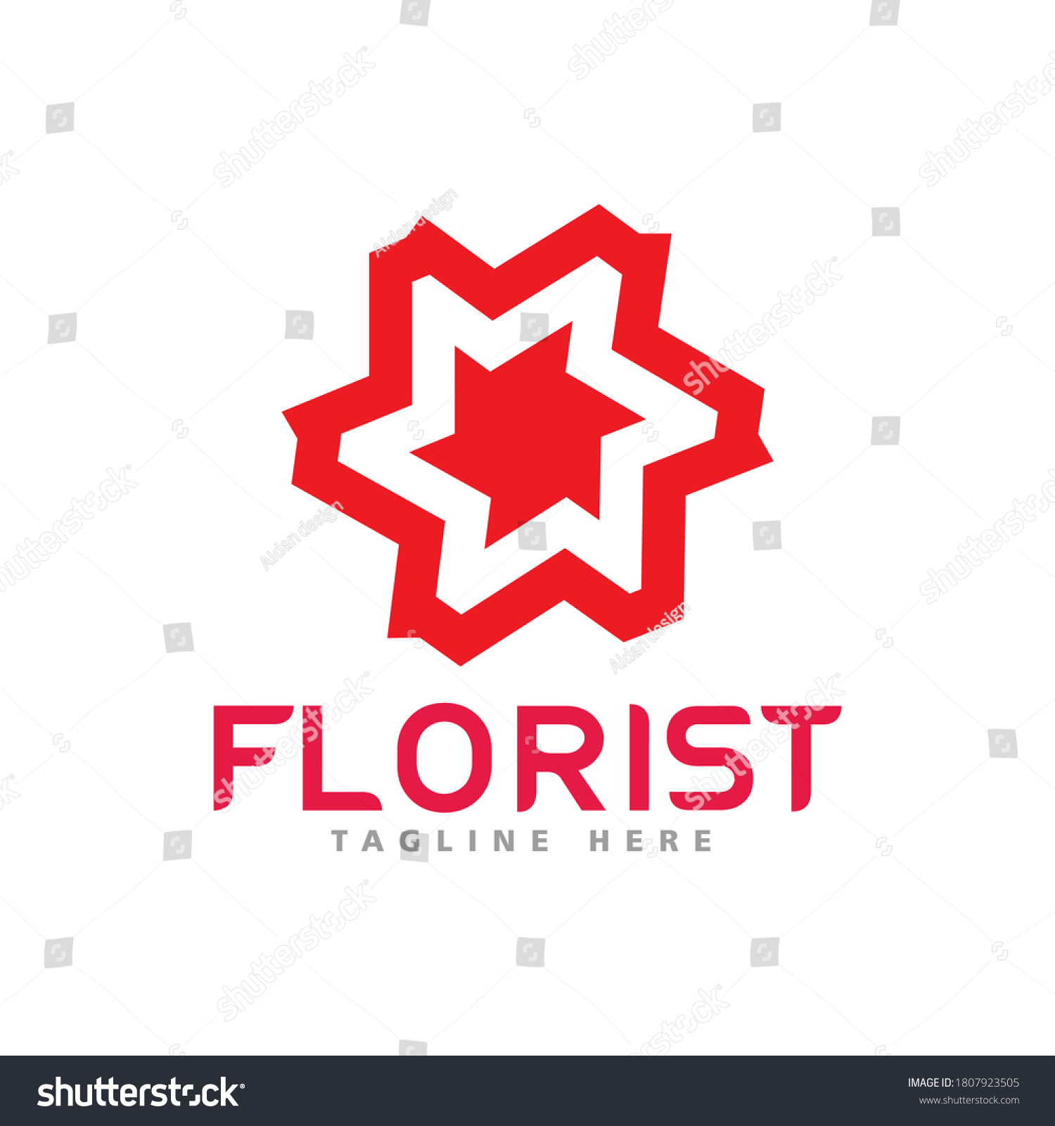 Start Flower Logo Floris Logo Vector Stock Vector (Royalty Free ...