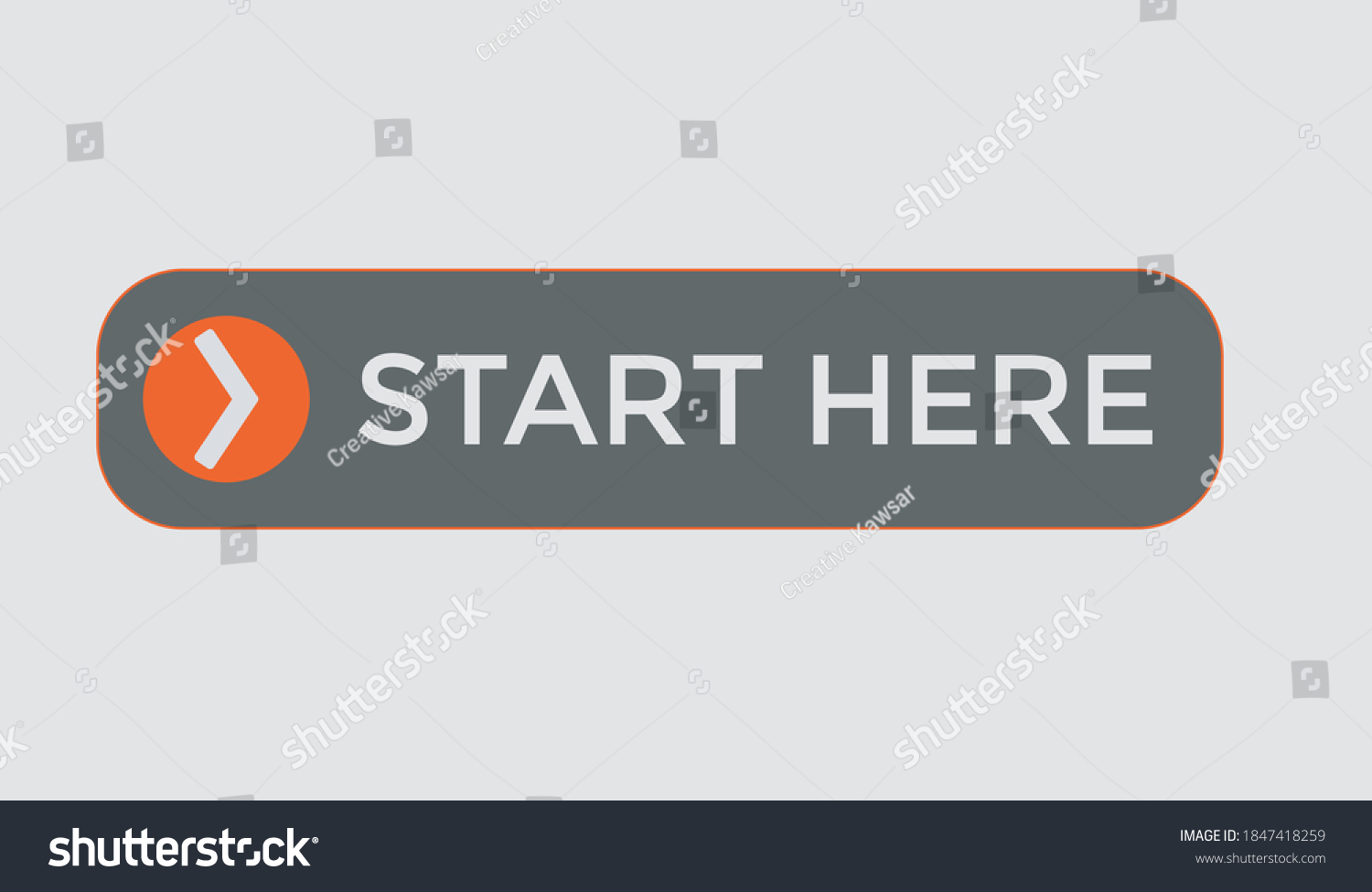 Start Here Text Web Button Text Stock Vector (Royalty Free) 1847418259 ...