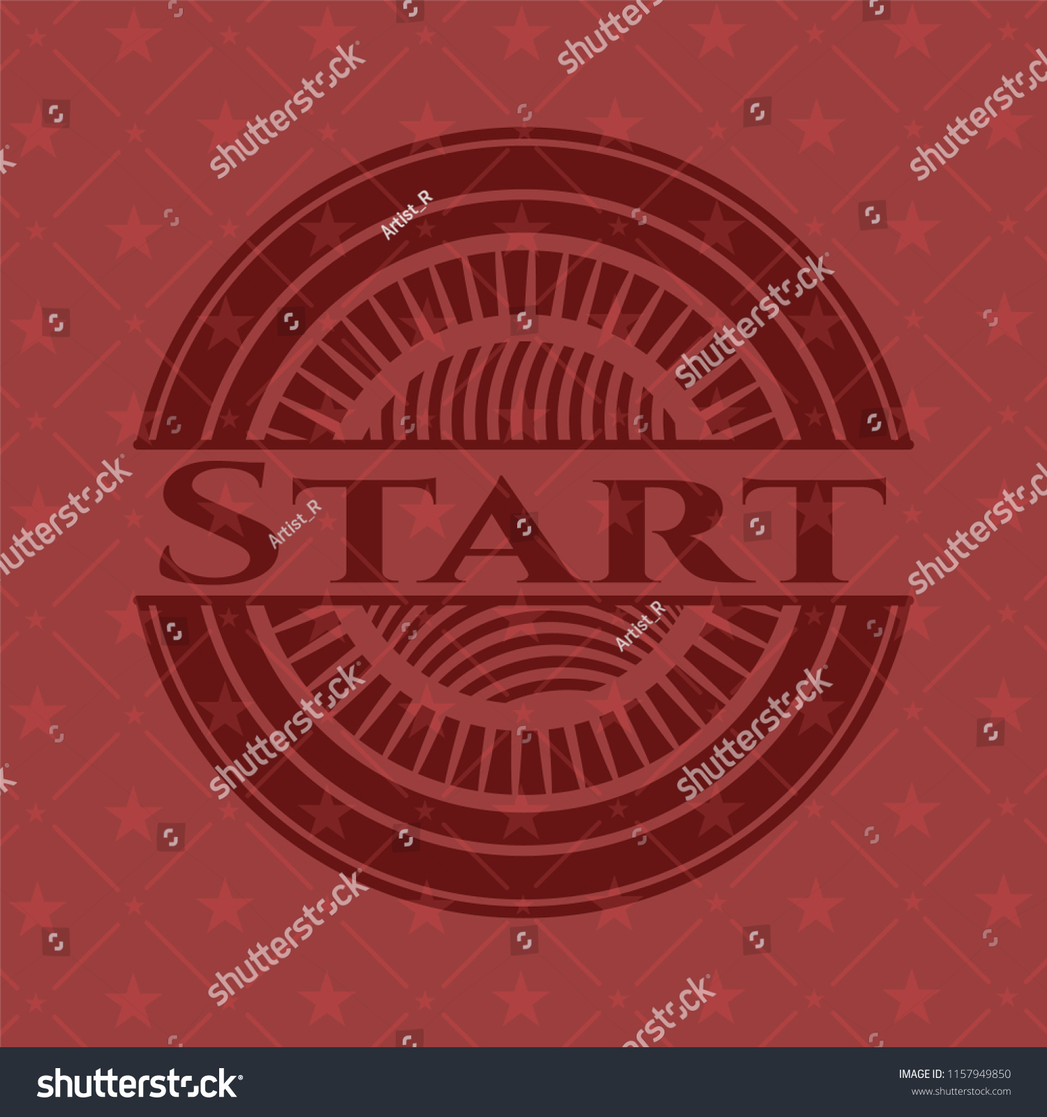 Start Red Icon Emblem Stock Vector (Royalty Free) 1157949850 | Shutterstock
