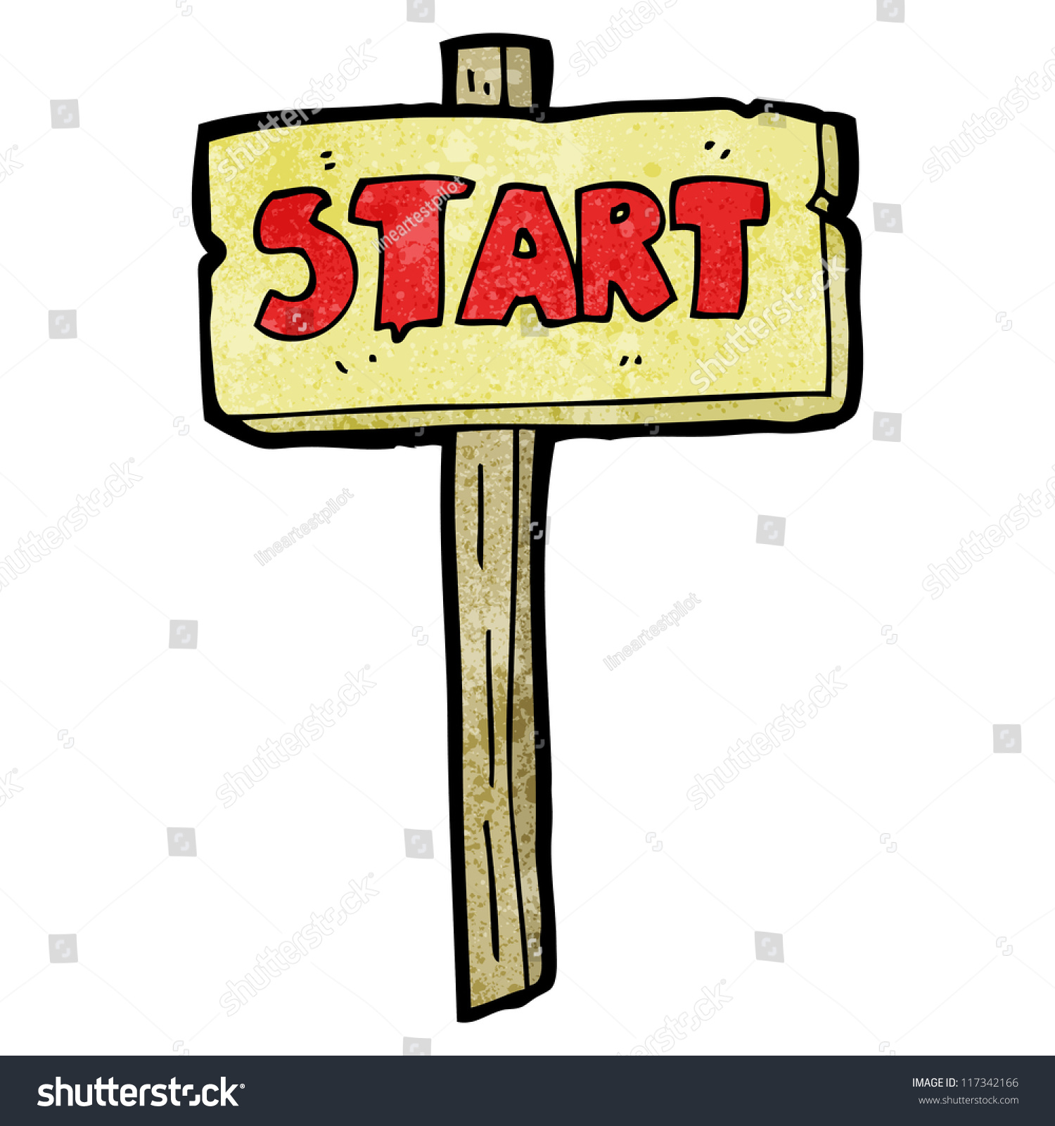 Start Signpost Cartoon Stock Vector (Royalty Free) 117342166 - Shutterstock