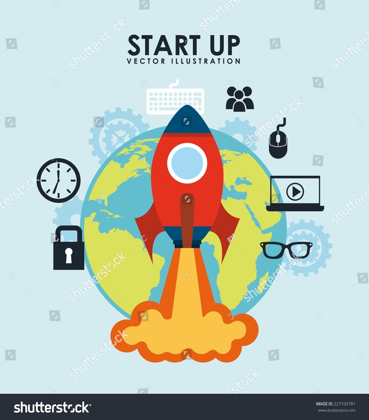 Start Graphic Design Vector Illustration Stock Vector (Royalty Free ...