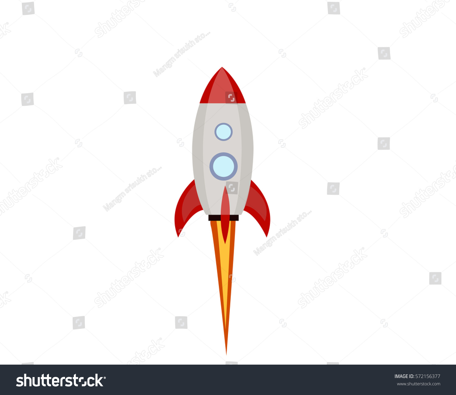 Startup Rocket Rocket Launcher Object Vector Stock Vector 572156377 ...