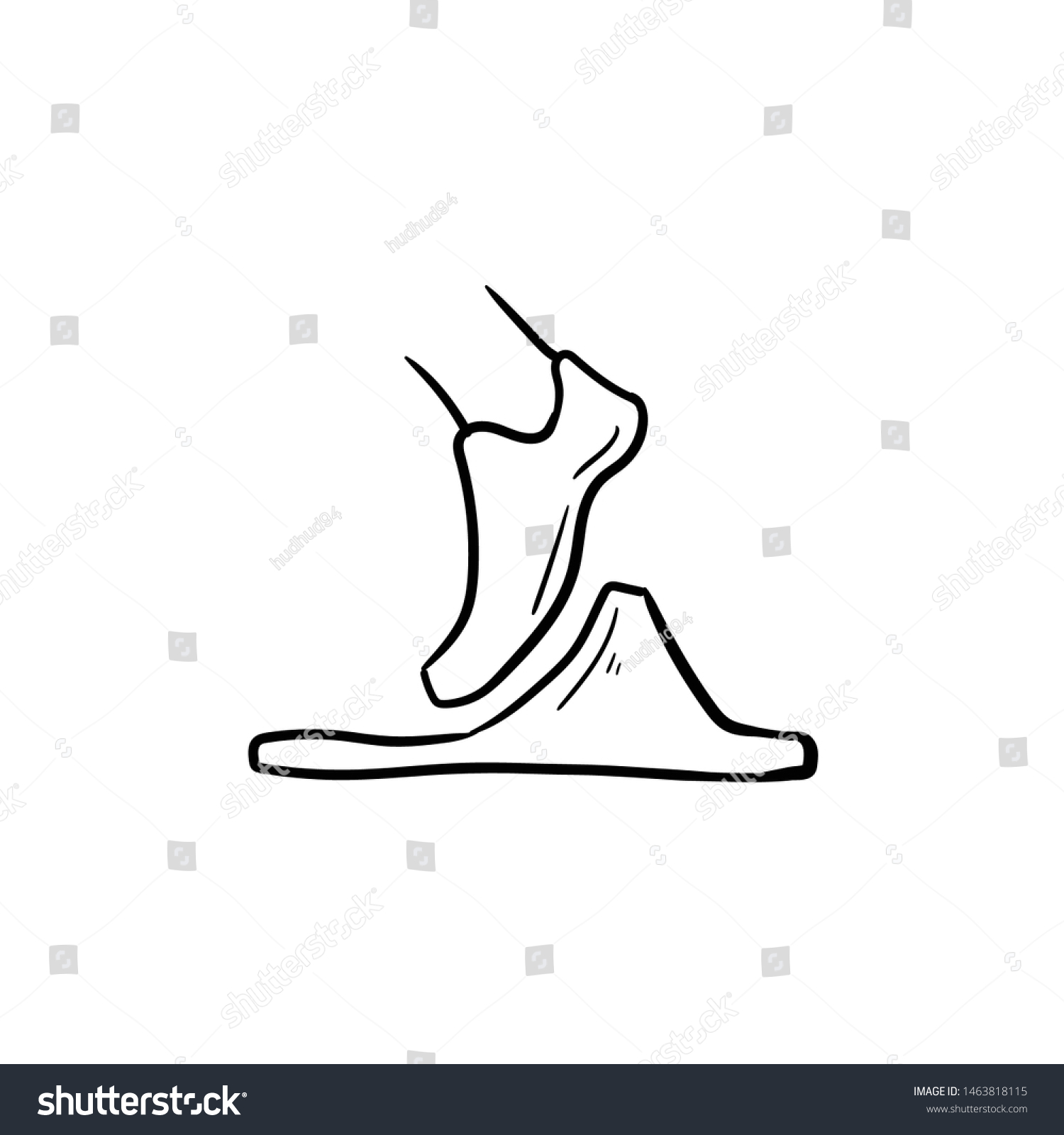 Starting Block Doodle Hand Drawing Stock Vector (Royalty Free ...