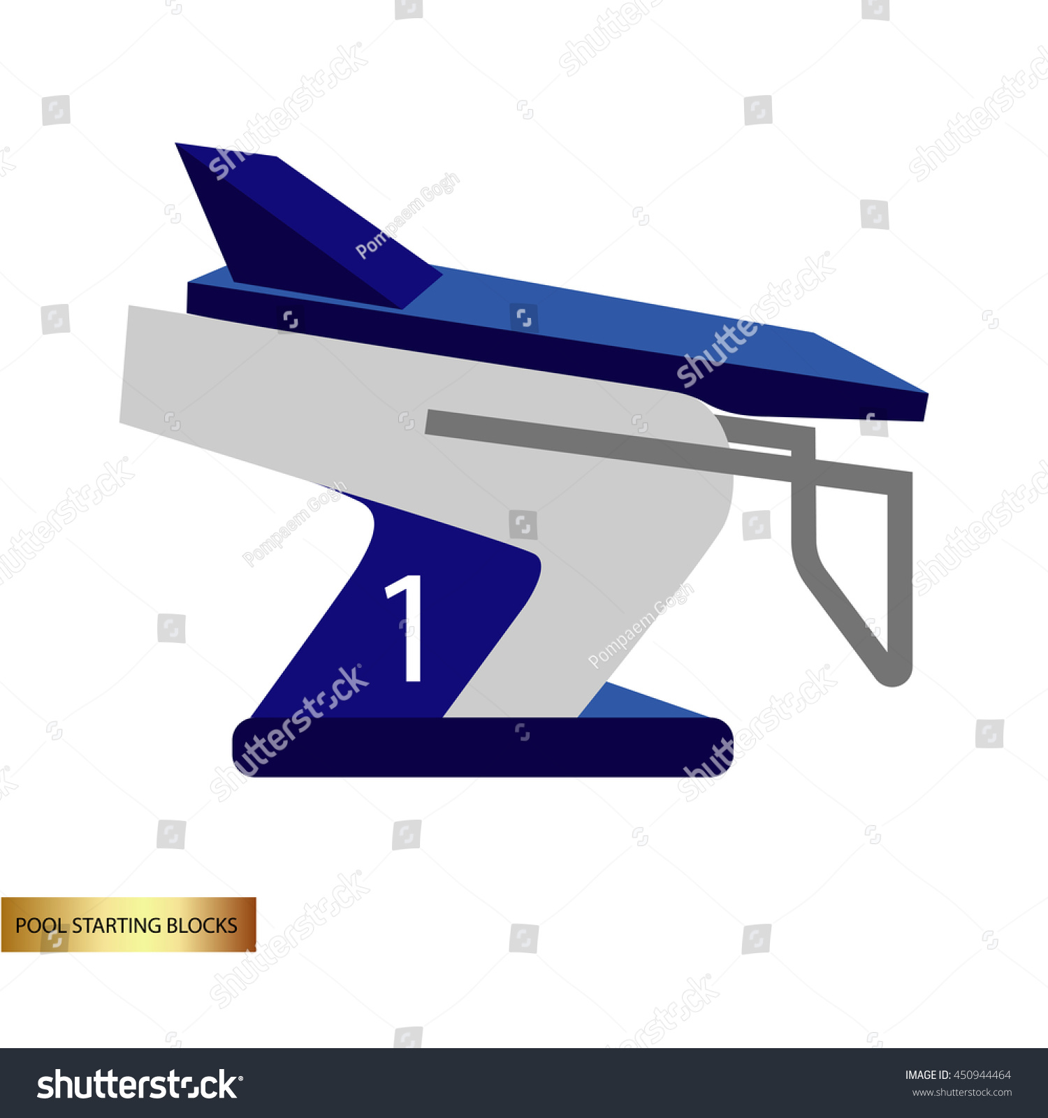 Starting Block Number One Stock Vector (Royalty Free) 450944464 ...