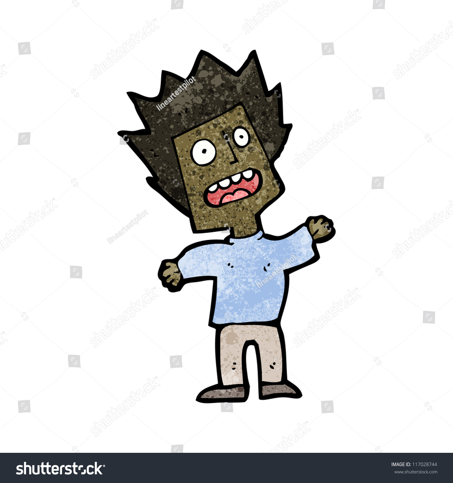 Startled Cartoon Man Stock Vector (Royalty Free) 117028744 | Shutterstock