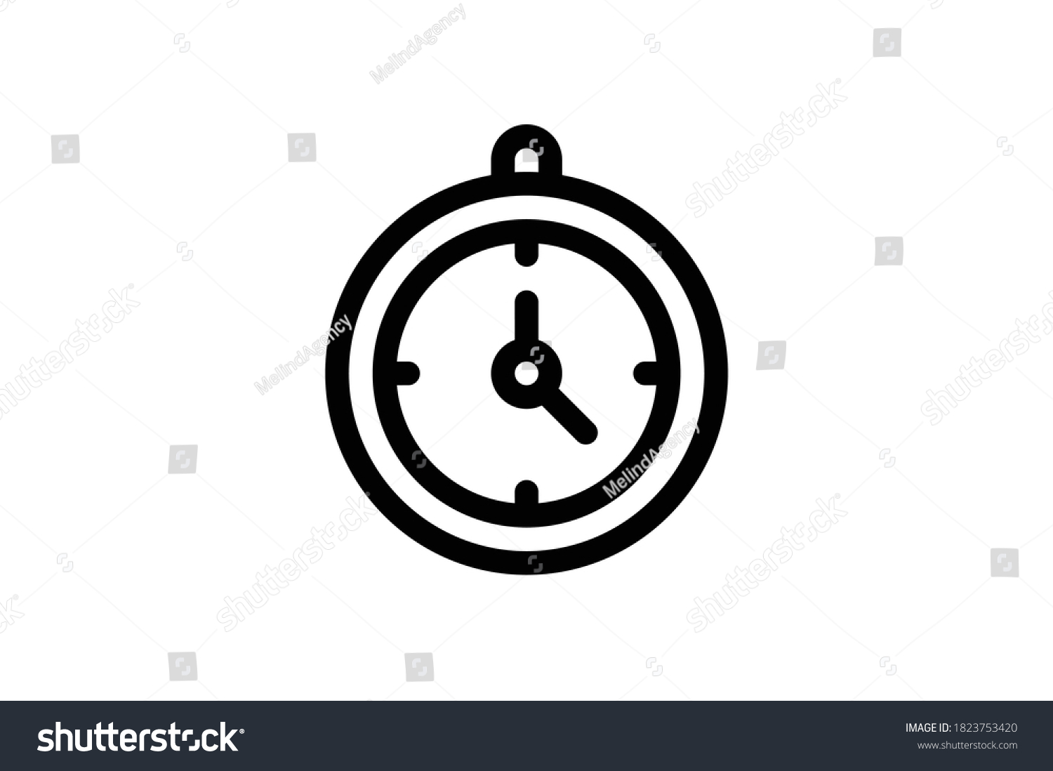Startup Outline Icon Clock Stock Vector (Royalty Free) 1823753420 ...
