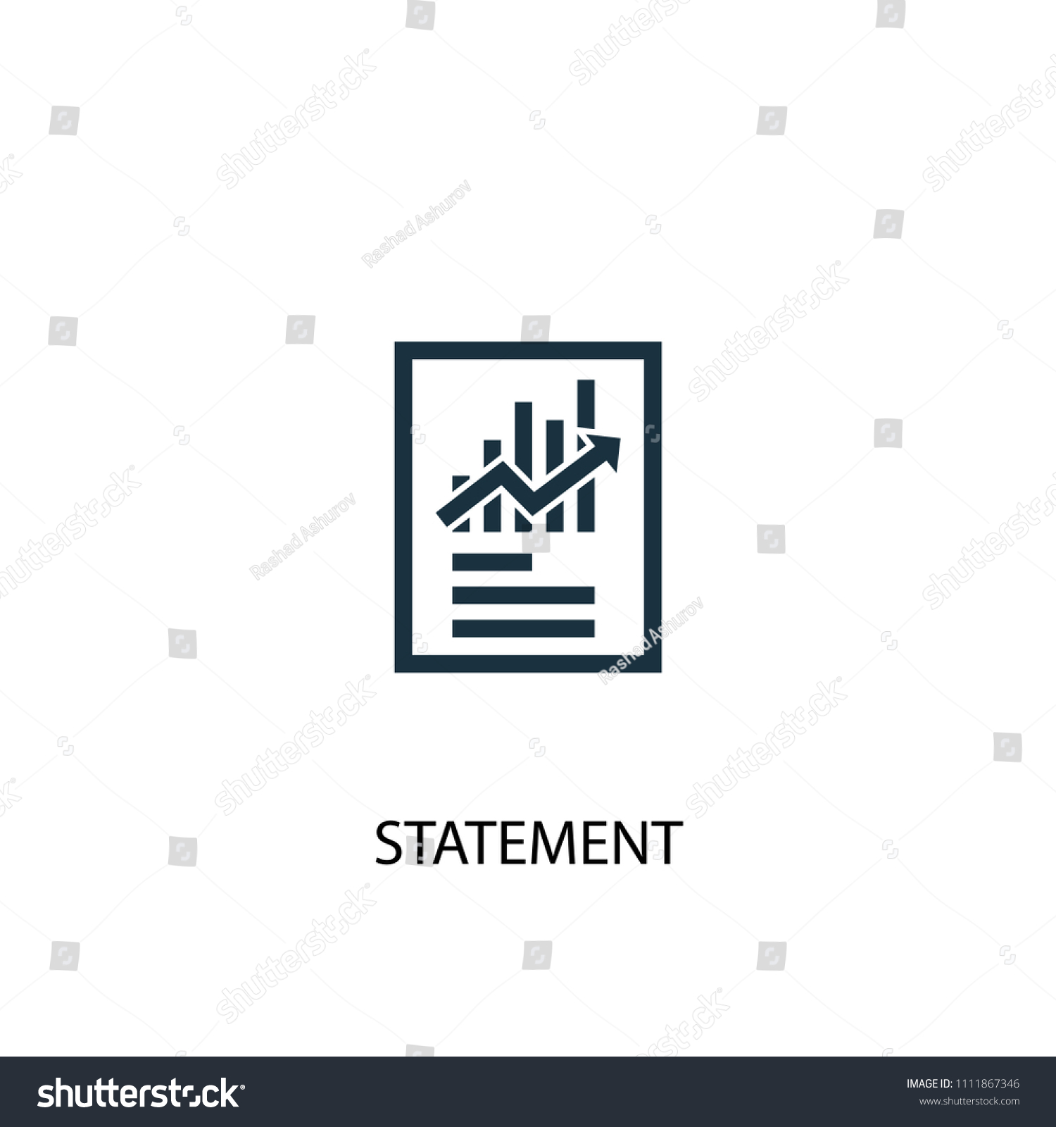 Statement Icon Simple Element Illustration Statement Stock Vector ...