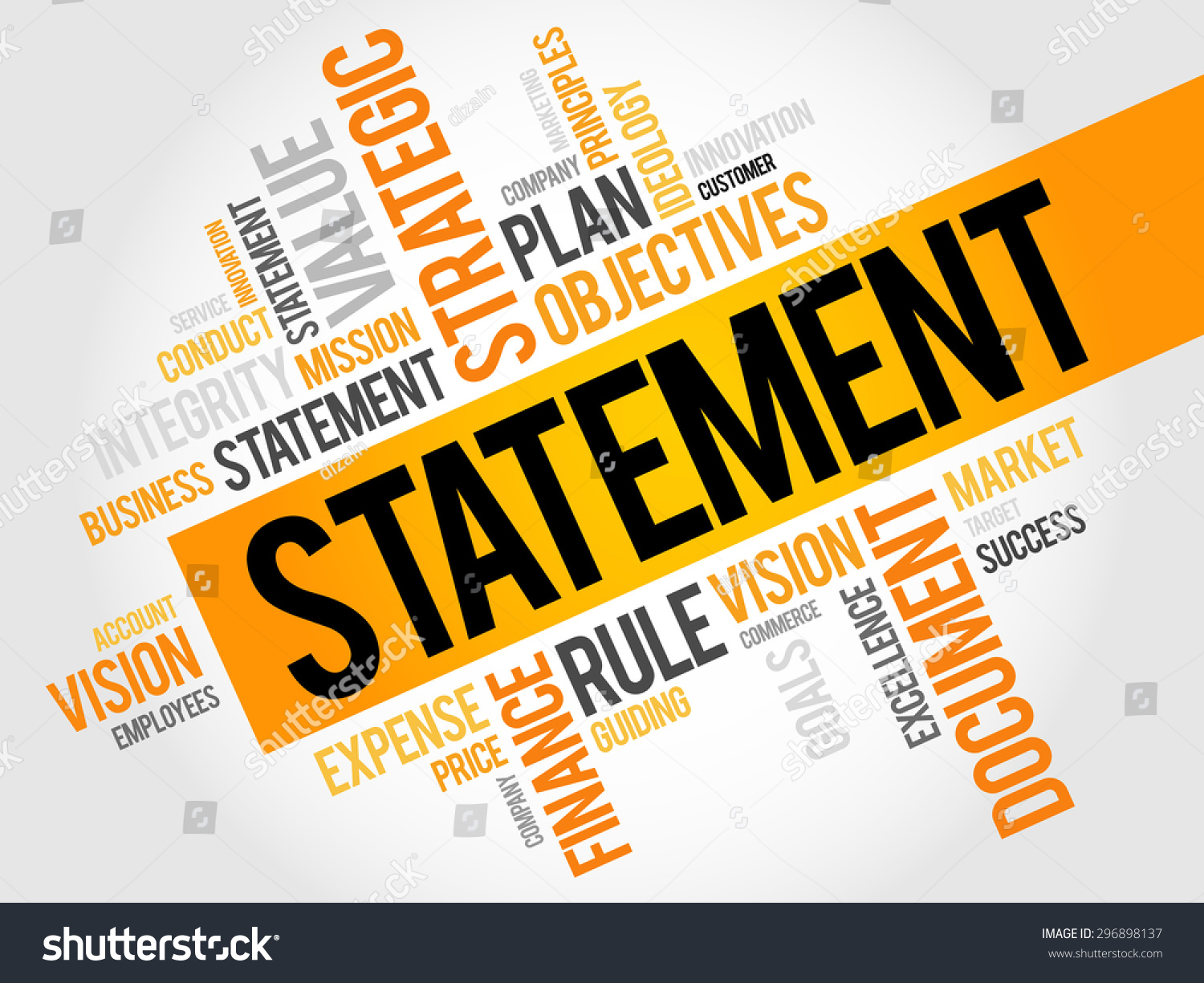 Statement Word Cloud Business Concept Stock Vector (Royalty Free ...