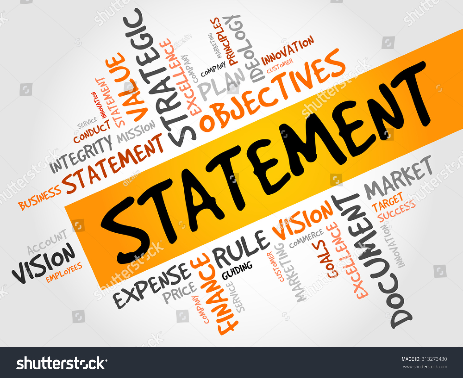Statement Word Cloud Business Concept Stock Vector (Royalty Free ...
